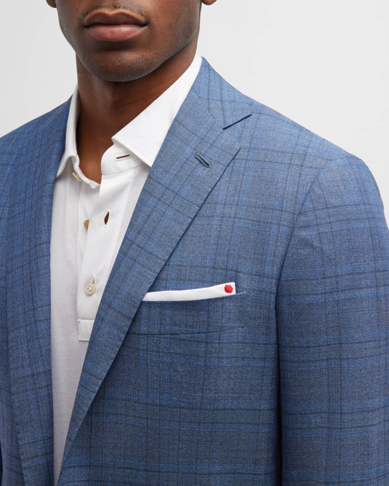 Kiton Men's Plaid Wool Suit | Neiman Marcus