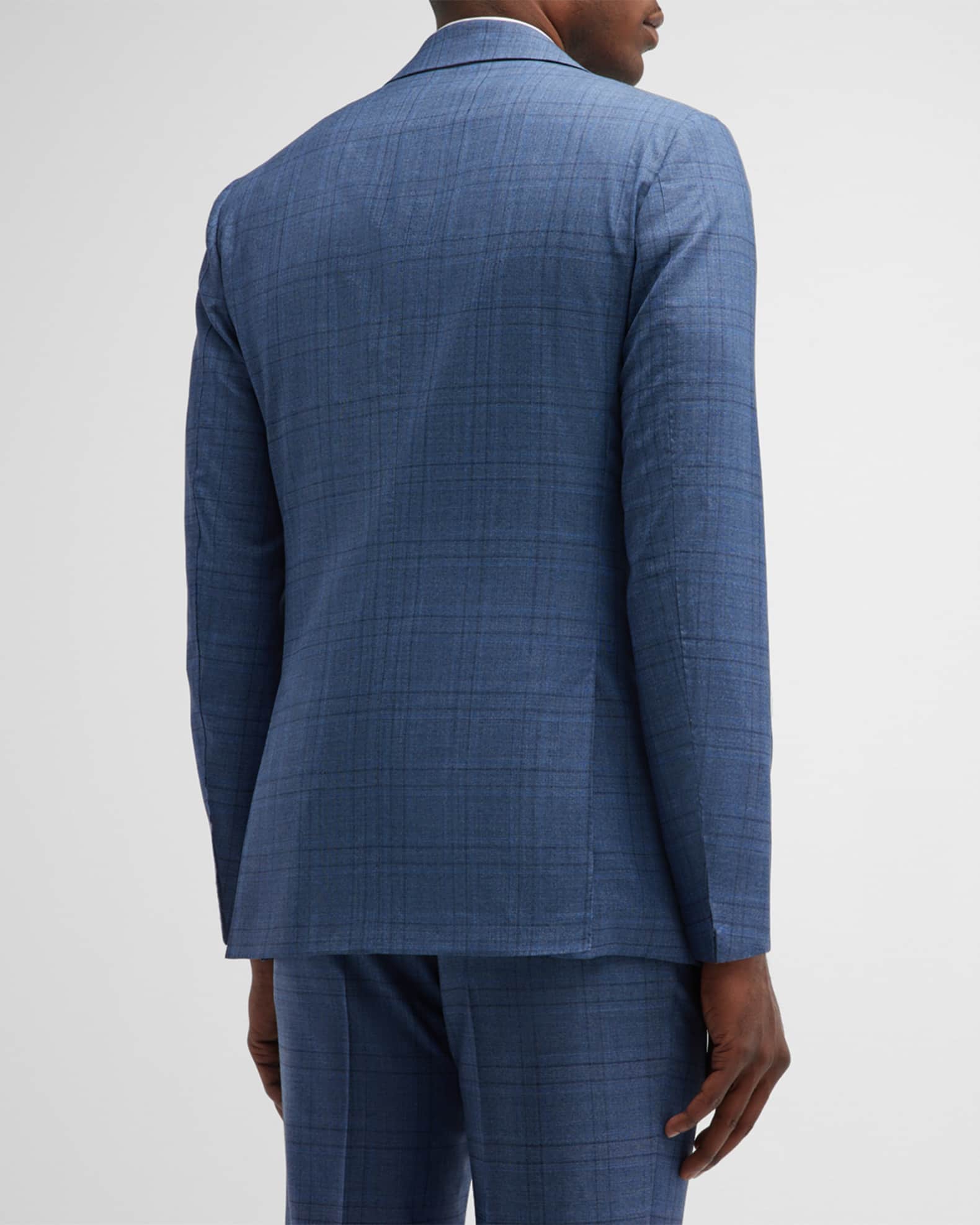 Kiton Men's Plaid Wool Suit | Neiman Marcus