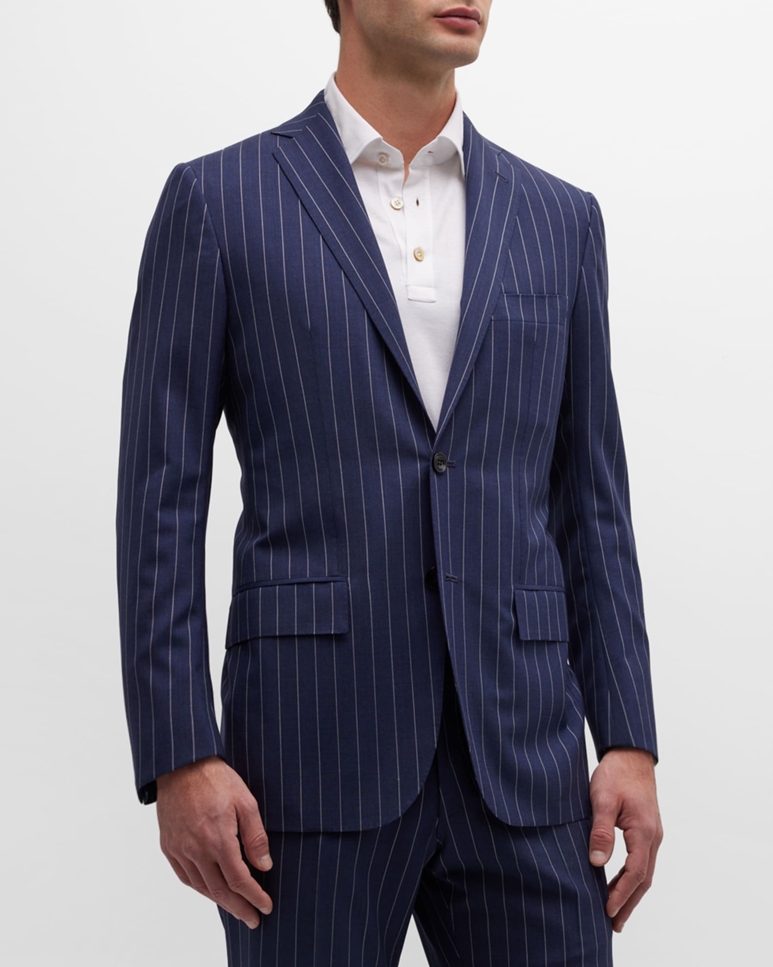 Kiton Men's Pinstripe Wool Suit | Neiman Marcus