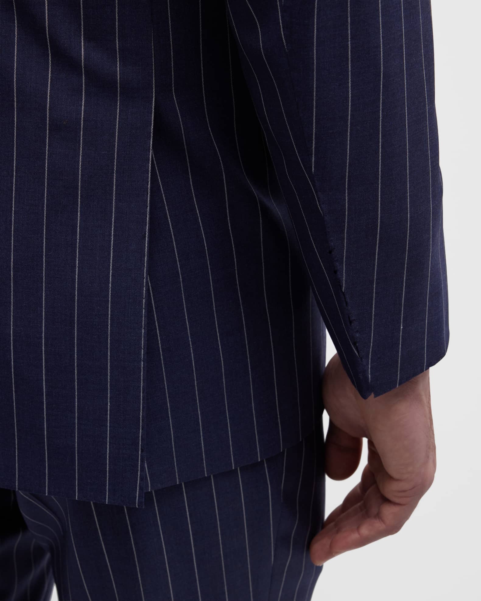 Kiton Men's Pinstripe Wool Suit | Neiman Marcus