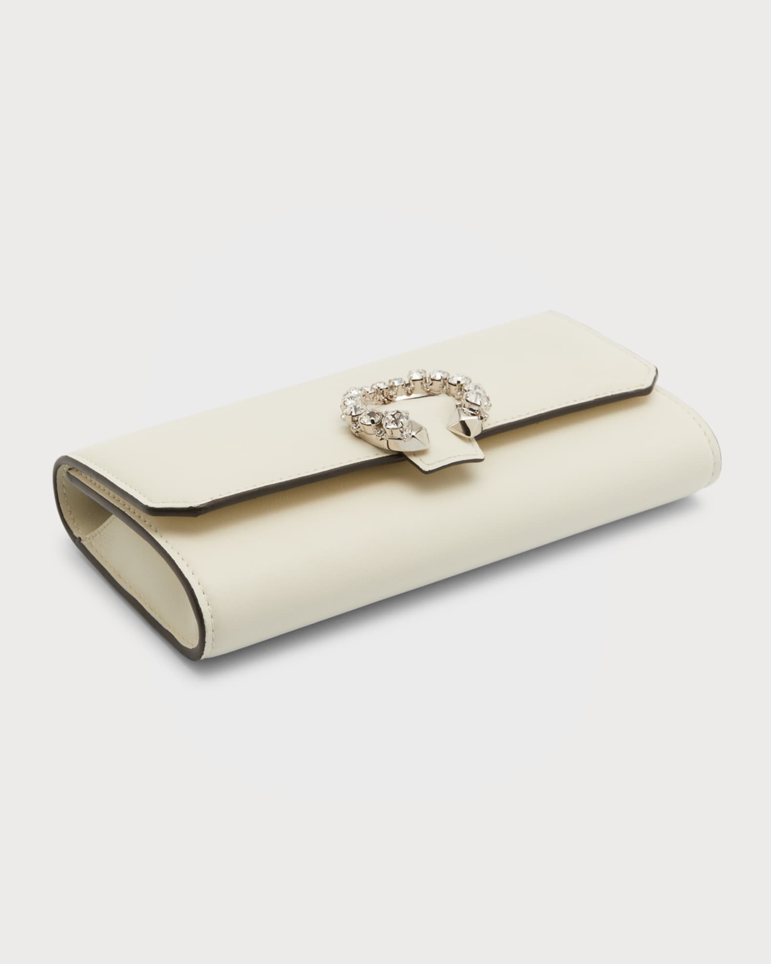 Jimmy Choo Buckle Lambskin Wallet with Chain | Neiman Marcus