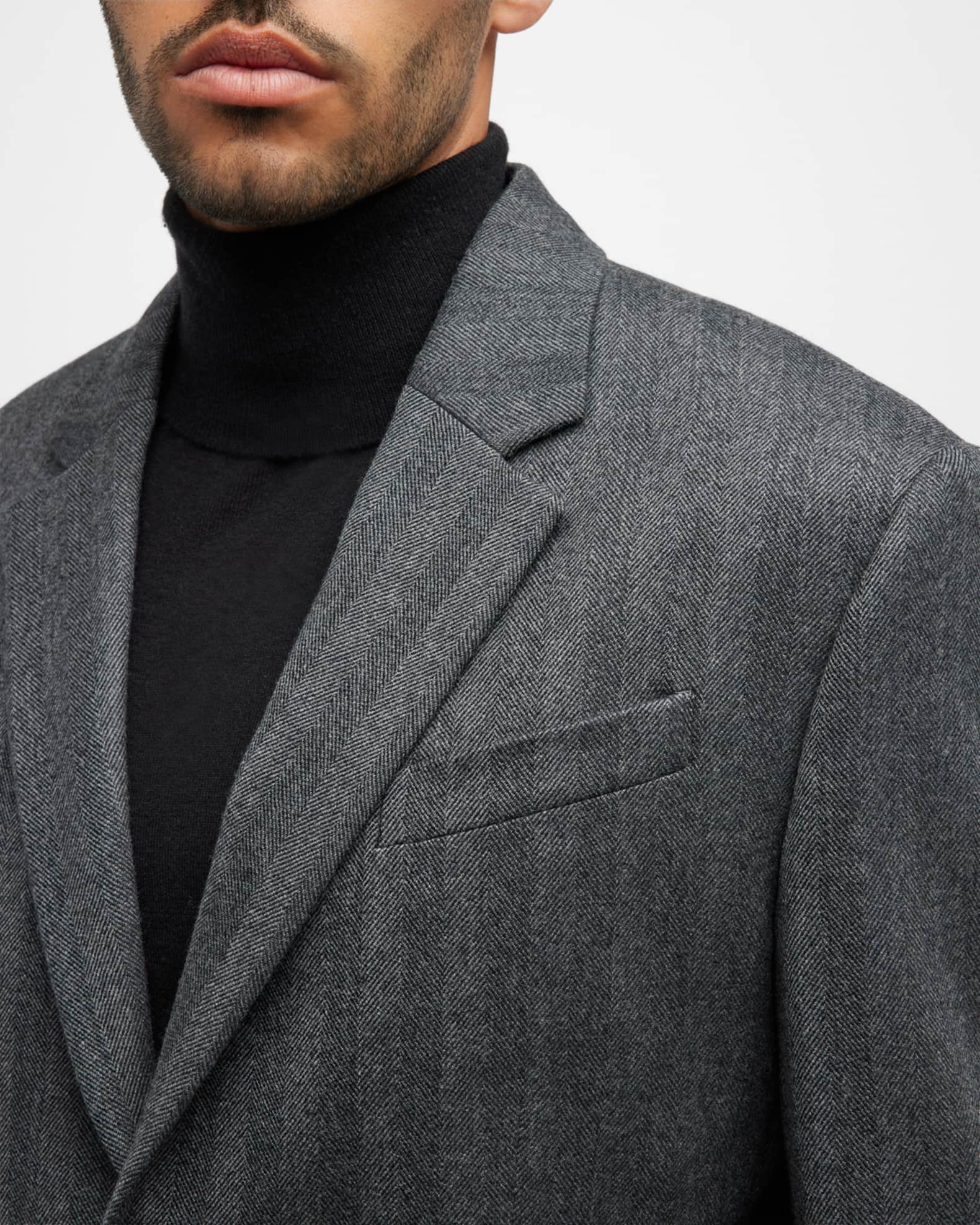 Versace Men's Herringbone Wool Blazer | Neiman Marcus