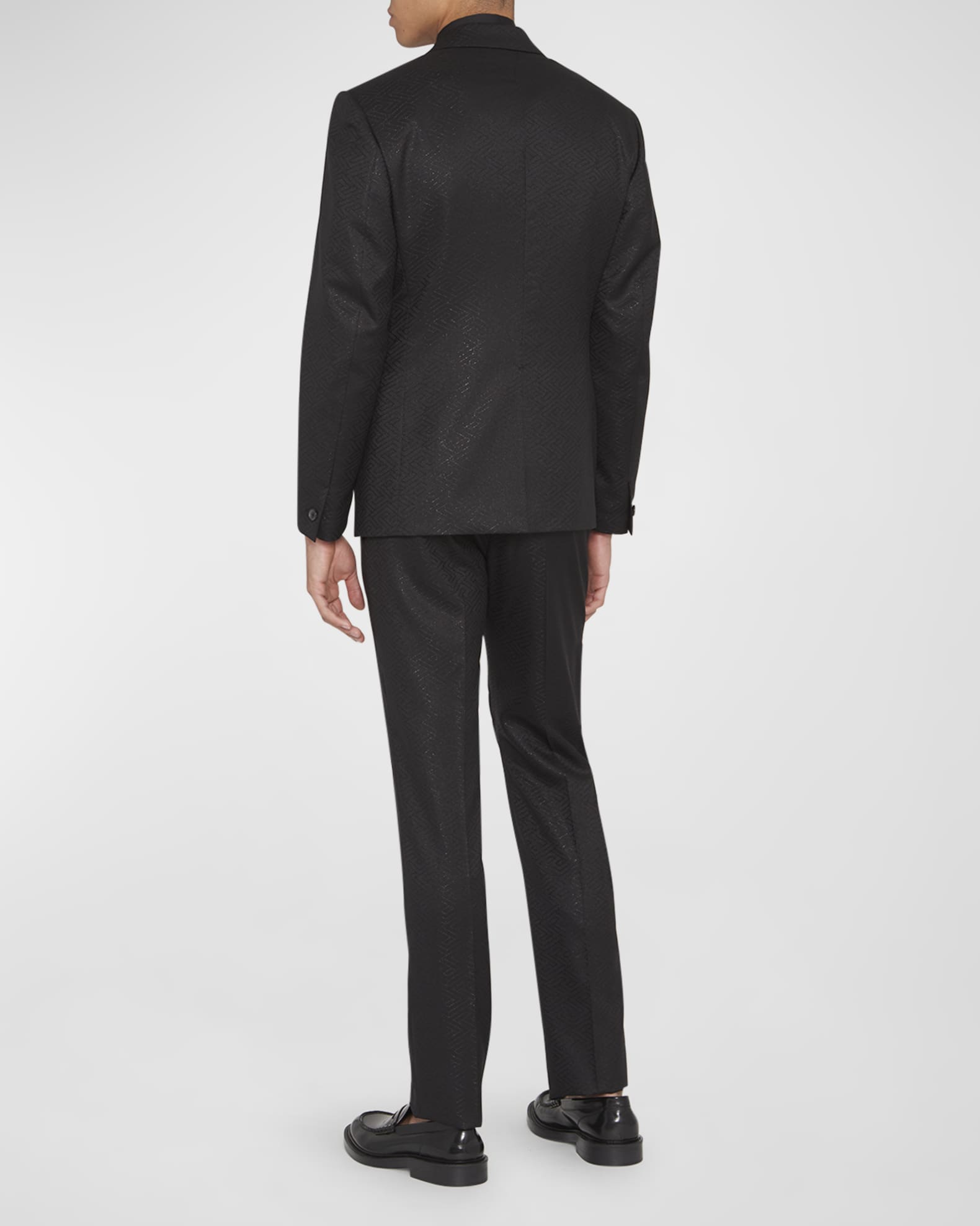 Versace Men's Lurex Greca Monogram Tuxedo Jacket | Neiman Marcus
