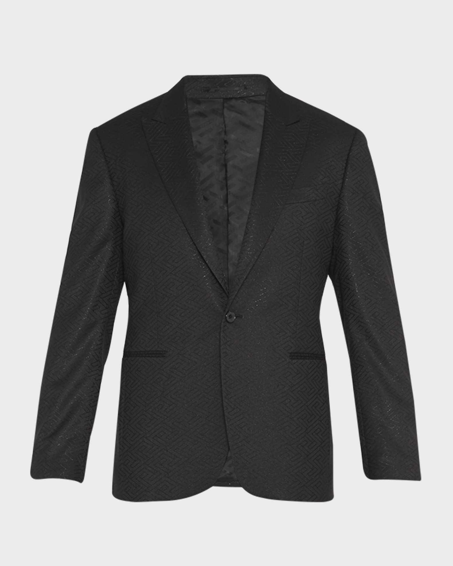 Versace Men's Lurex Greca Monogram Tuxedo Jacket | Neiman Marcus