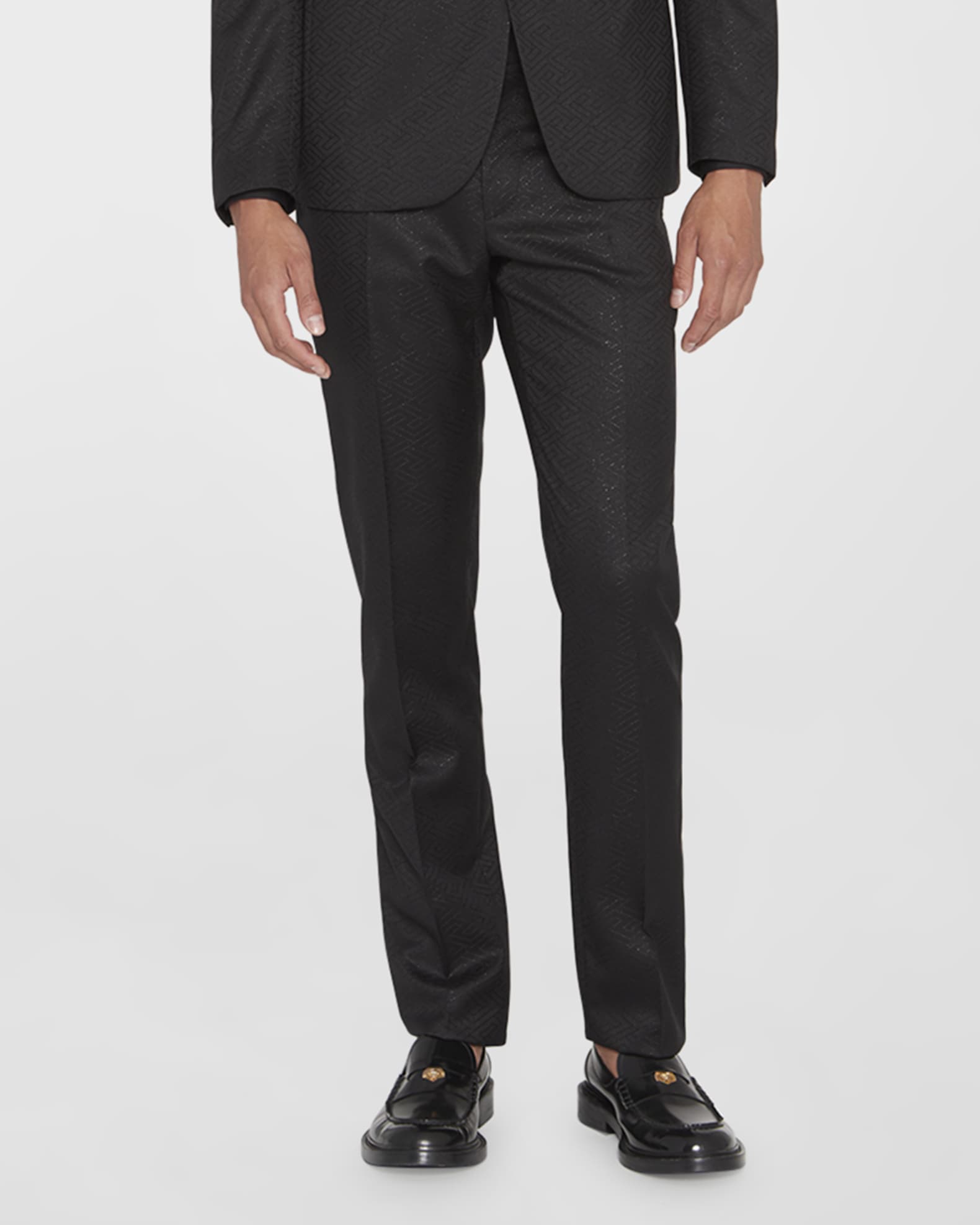 Versace Men's Barocco Studs Tuxedo Pants | Neiman Marcus