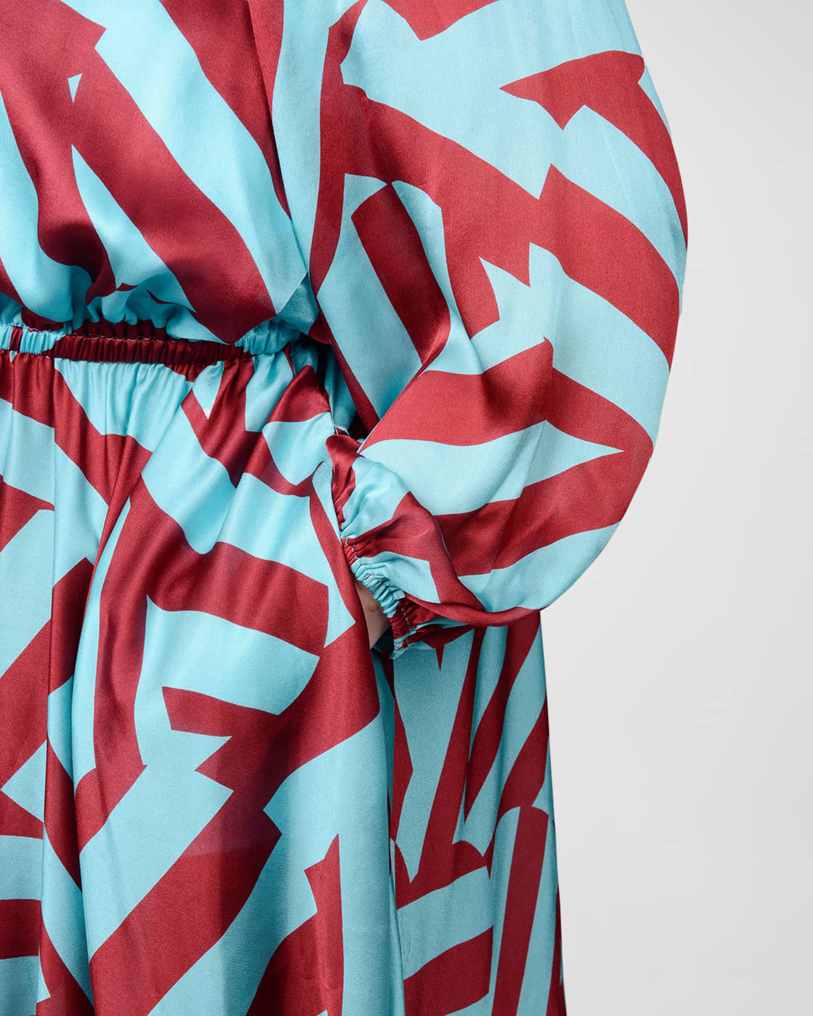 Mayes NYC Plus Size Edwina Printed Off-Shoulder Dress | Neiman Marcus