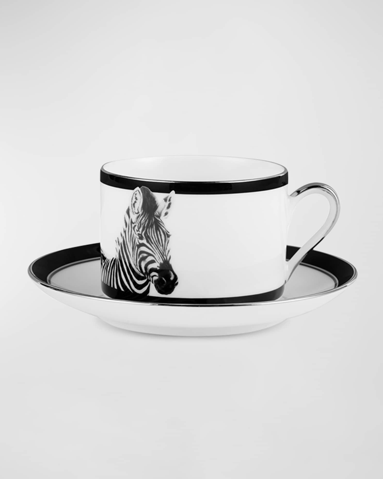 Dolce&Gabbana Casa Zebra Tea Cup and Saucer Set | Neiman Marcus