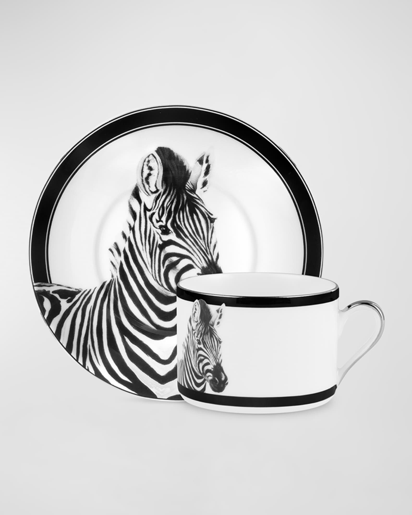 Dolce&Gabbana Casa Zebra Tea Cup and Saucer Set | Neiman Marcus