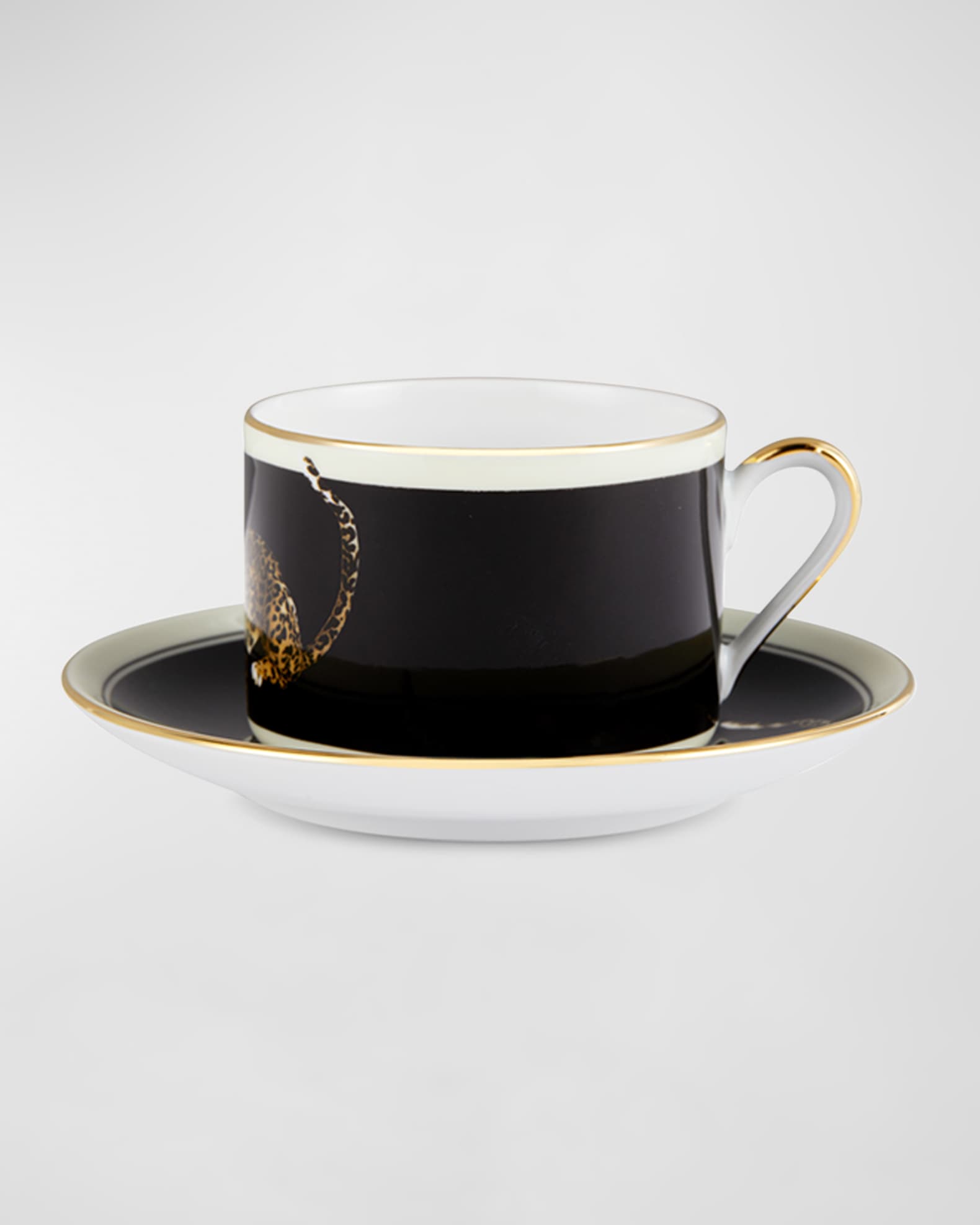 Dolce&Gabbana Casa Leopard Tea Cup and Saucer Set | Neiman Marcus