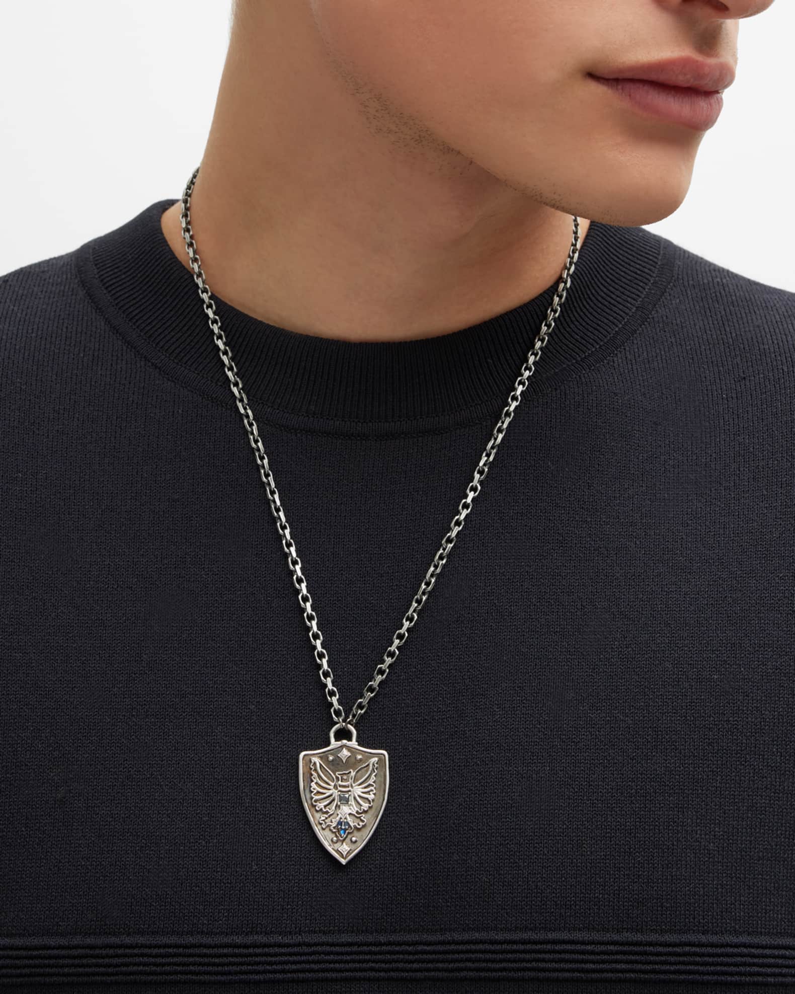 Armenta Men's Griffin Shield Pendant | Neiman Marcus