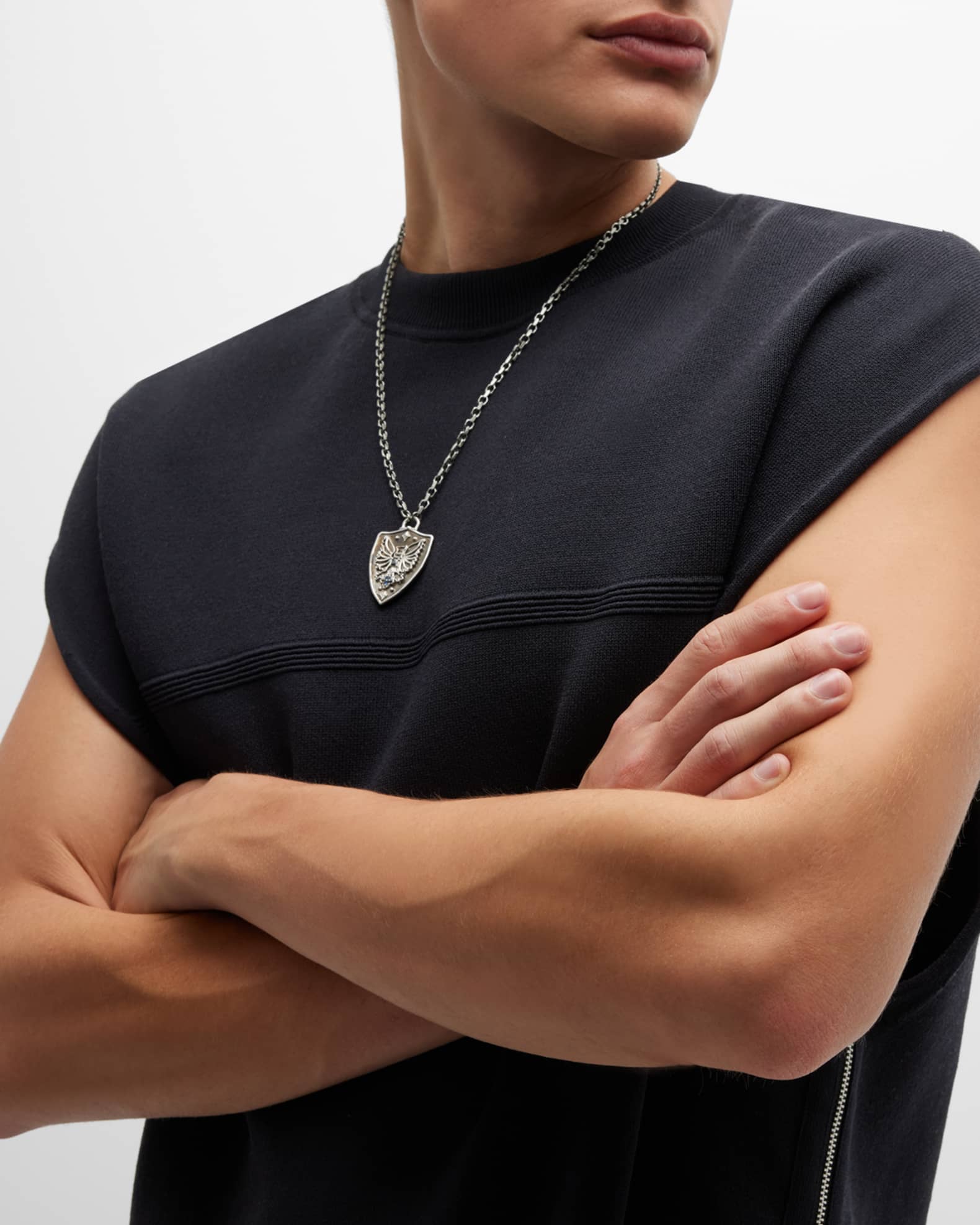 Armenta Men's Griffin Shield Pendant | Neiman Marcus