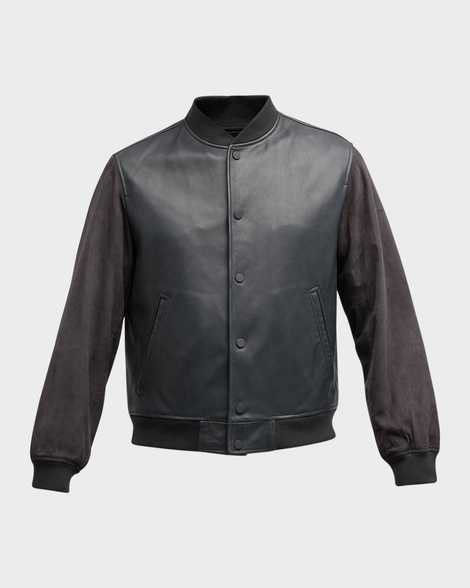 Theory Men's Lamb Supreme Varsity Jacket | Neiman Marcus