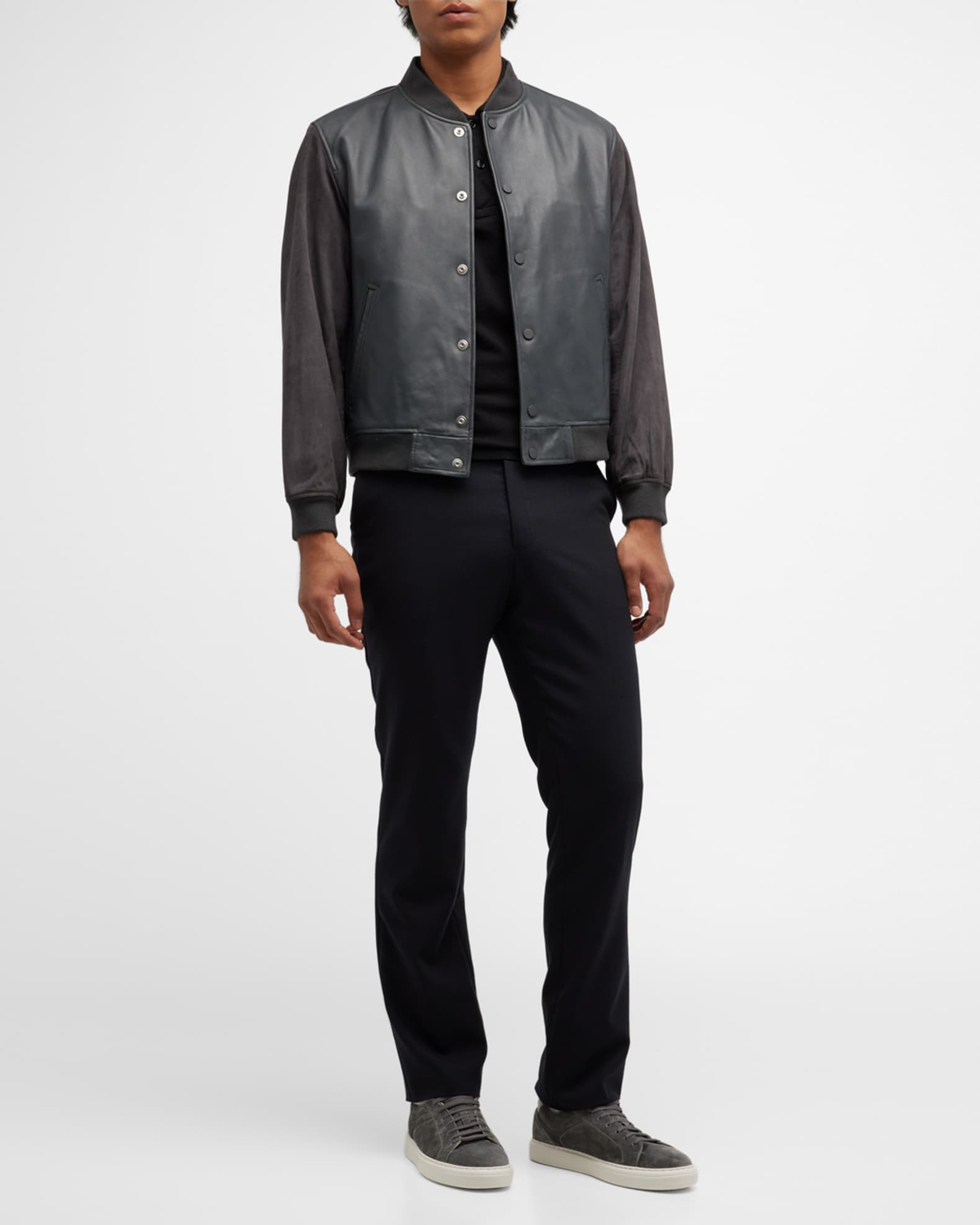 Theory Men's Lamb Supreme Varsity Jacket | Neiman Marcus