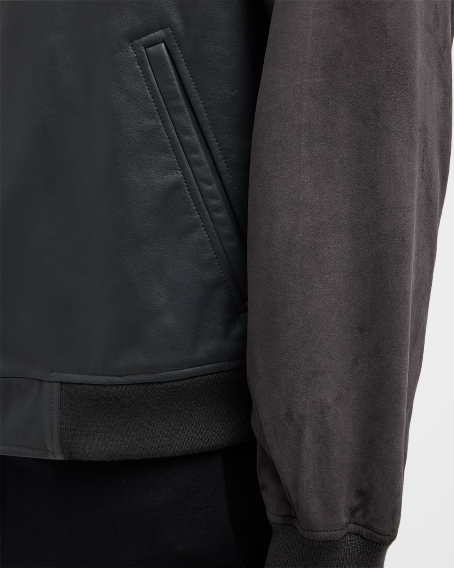 Theory Men's Lamb Supreme Varsity Jacket | Neiman Marcus