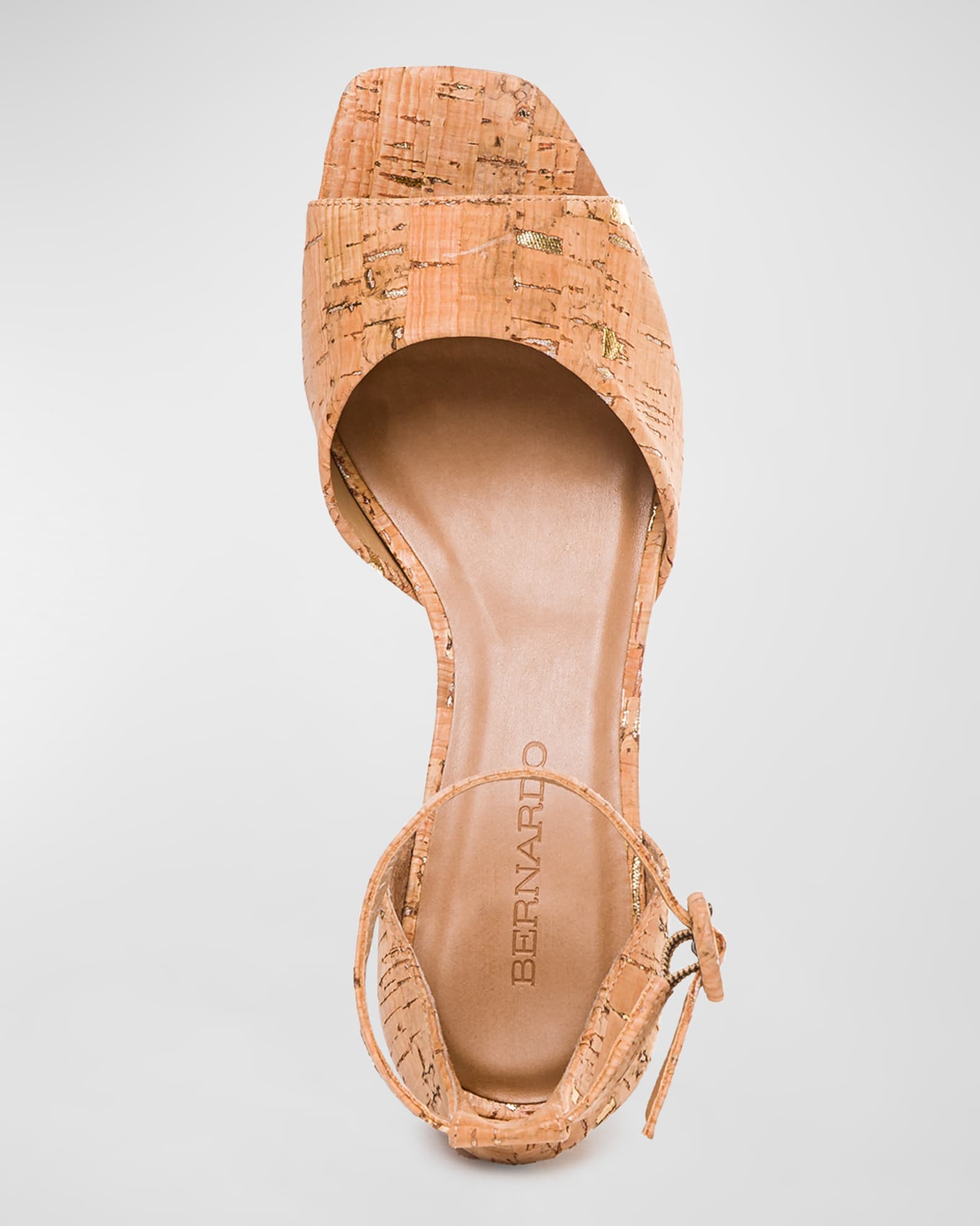 Bernardo Raleigh Cork Ankle-Strap Platform Sandals | Neiman Marcus