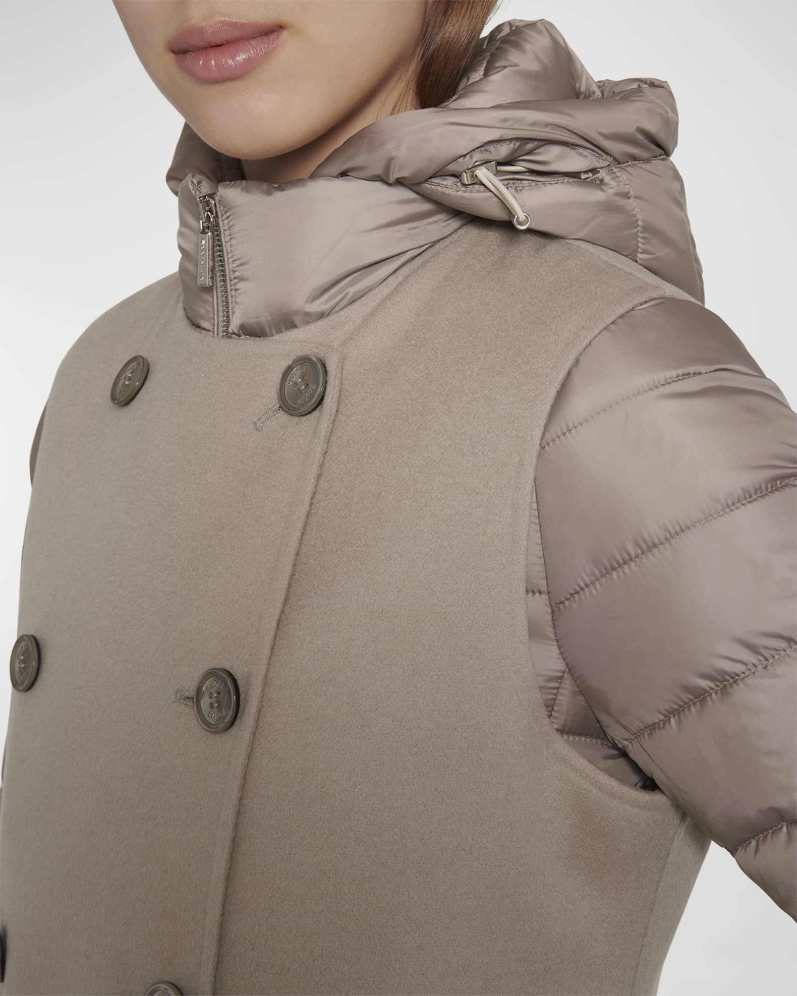 MooRER Harna Cashmere Trench Coat w/ Puffer Layer | Neiman Marcus