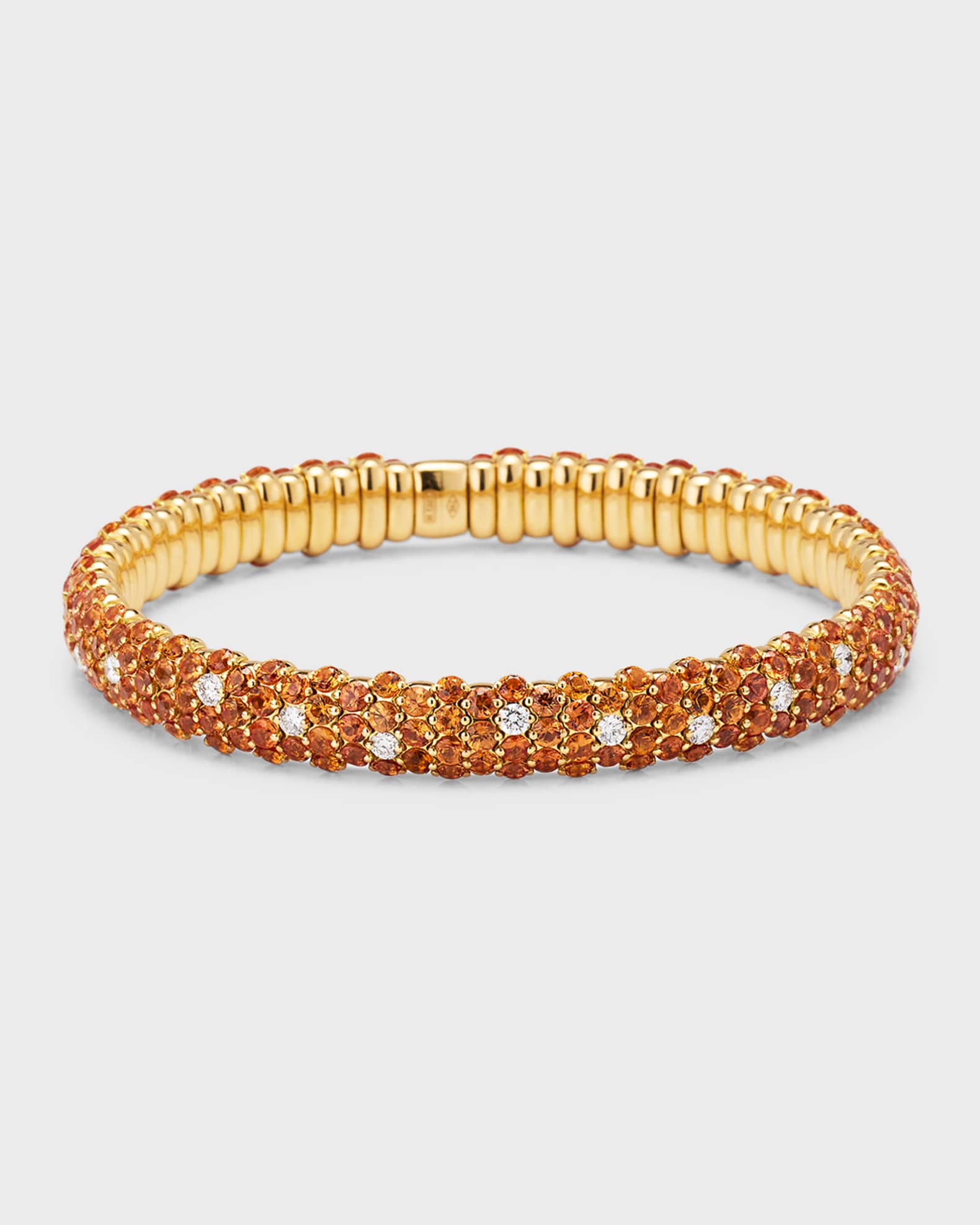 ZYDO 18k Yellow Gold Orange Sapphire and Diamond Bracelet | Neiman Marcus