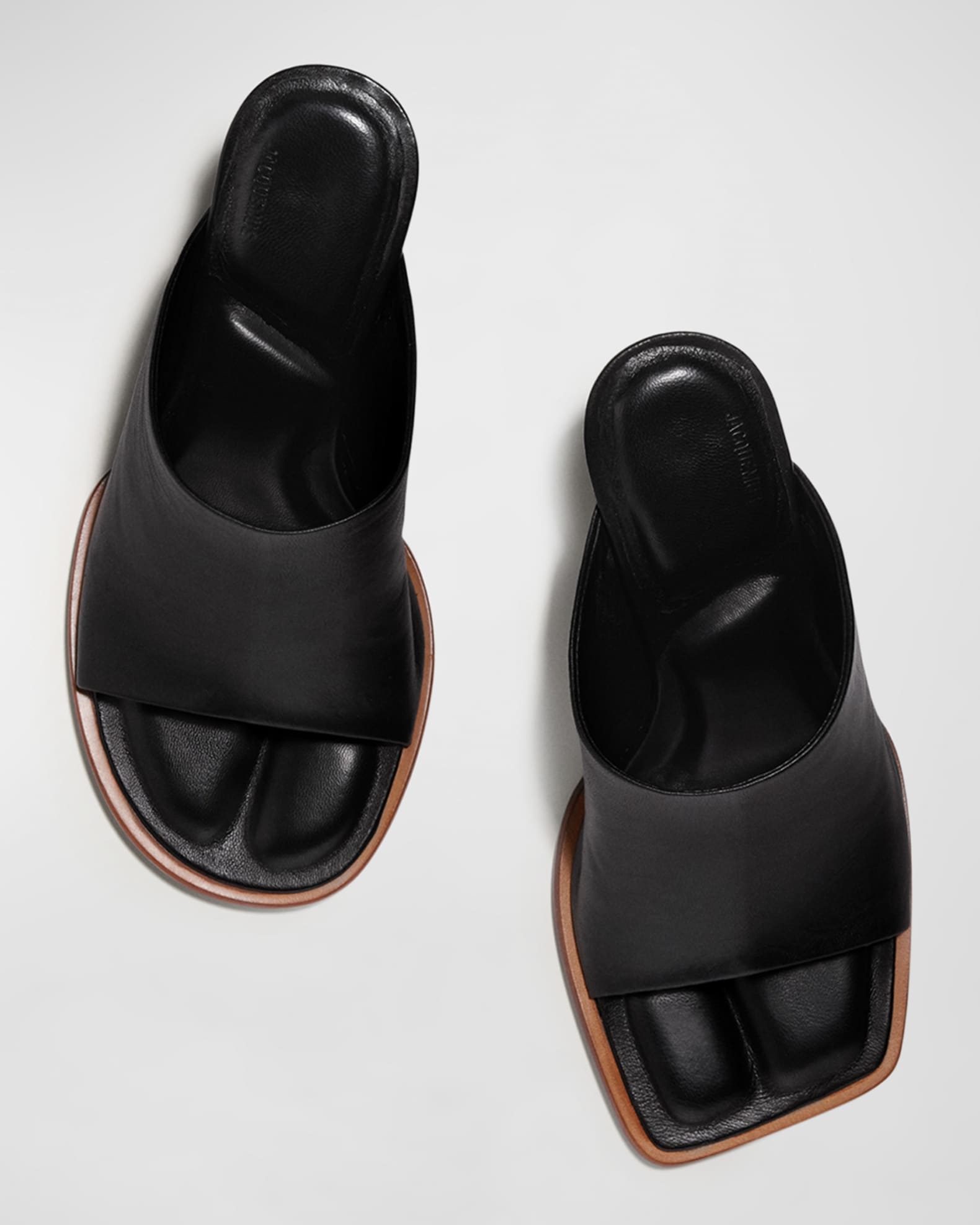 Jacquemus Les Mules Leather Slide Mule Sandals | Neiman Marcus