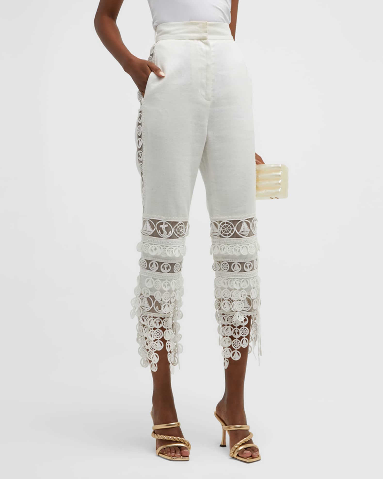 Zimmermann High Tide Nautical Pants | Neiman Marcus