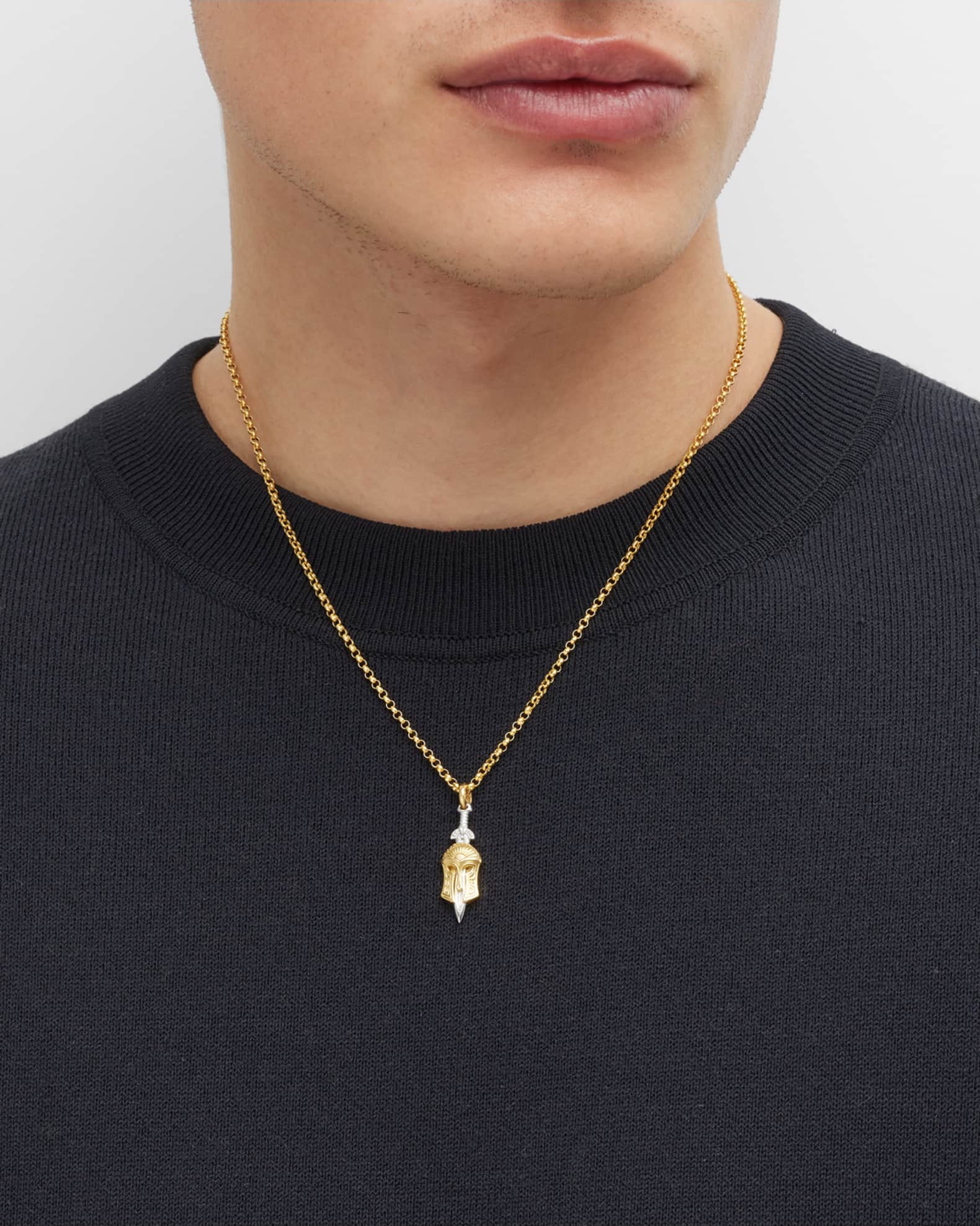 Konstantino Men's Two-Tone 18K Gold Sword Pendant | Neiman Marcus