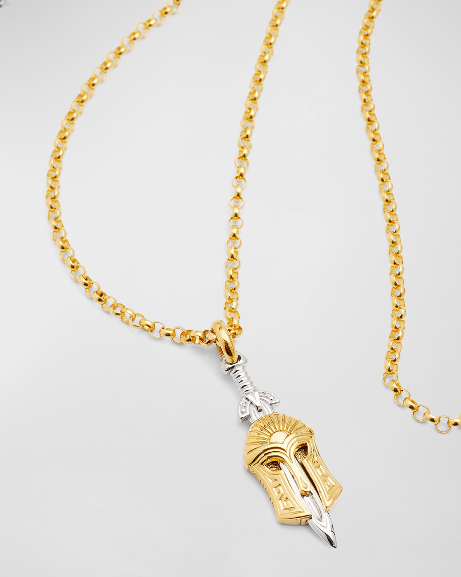 Konstantino Men's Two-Tone 18K Gold Sword Pendant | Neiman Marcus