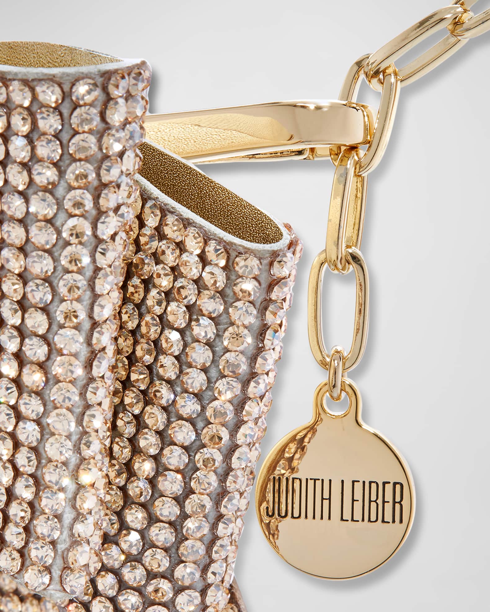 Judith Leiber Couture Crystal Bow Chain Belt | Neiman Marcus