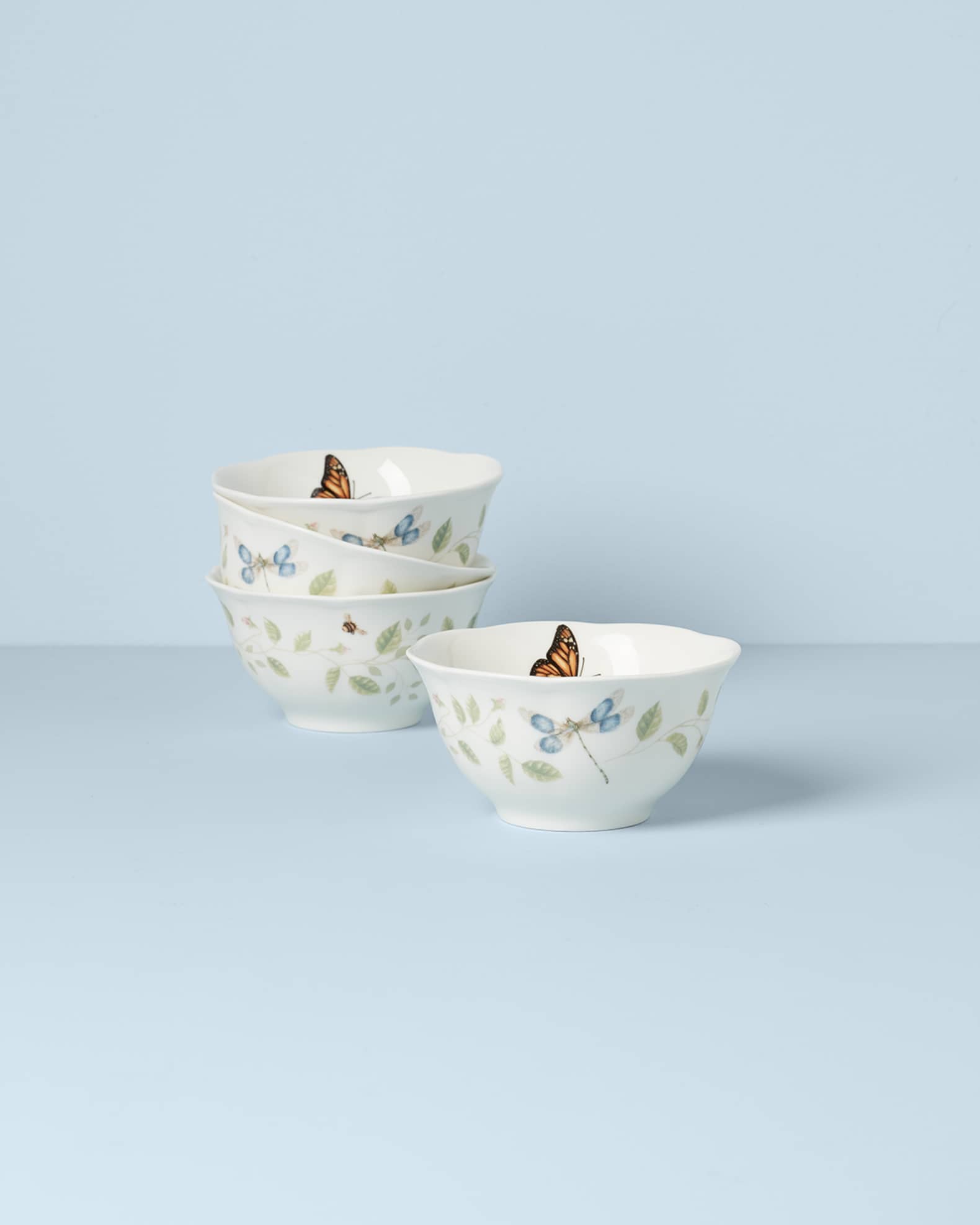 Lenox Butterfly Meadow Vines 4-Piece Rice Bowl Set | Neiman Marcus
