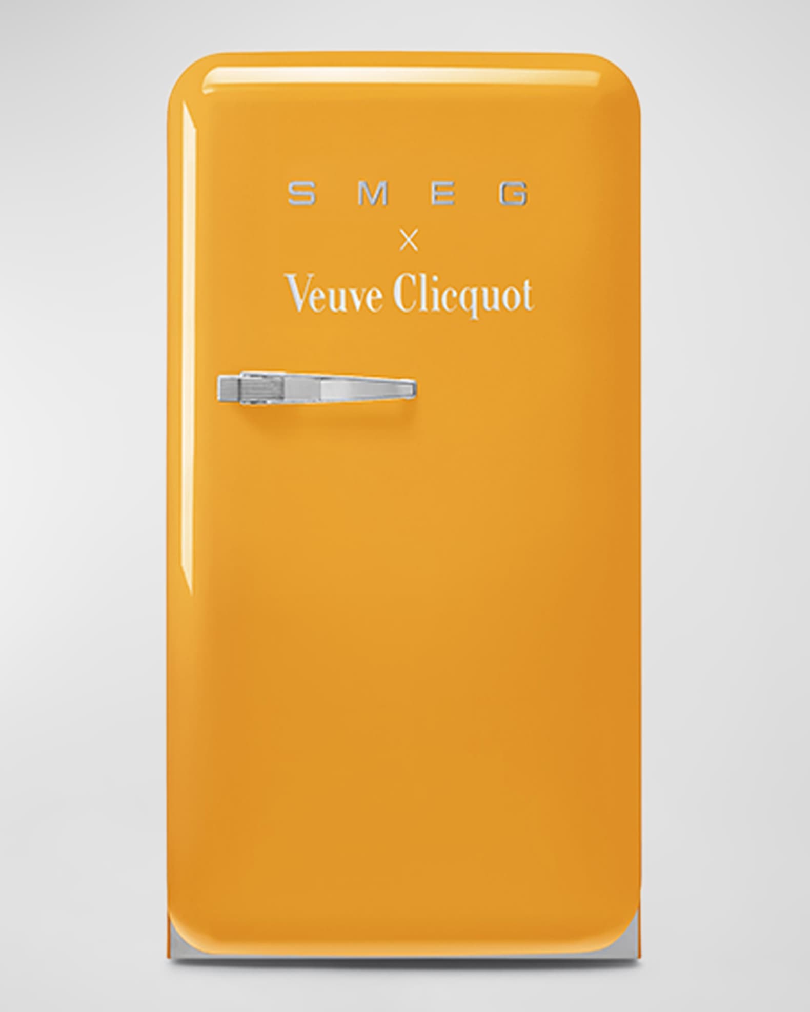 Smeg x Veuve Clicquot Free-Standing Retro-Style Mini Fridge | Neiman Marcus