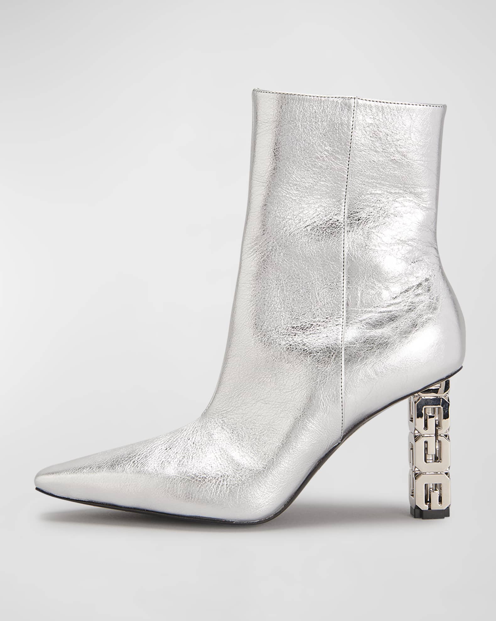 Givenchy G Cube Metallic Ankle Booties | Neiman Marcus