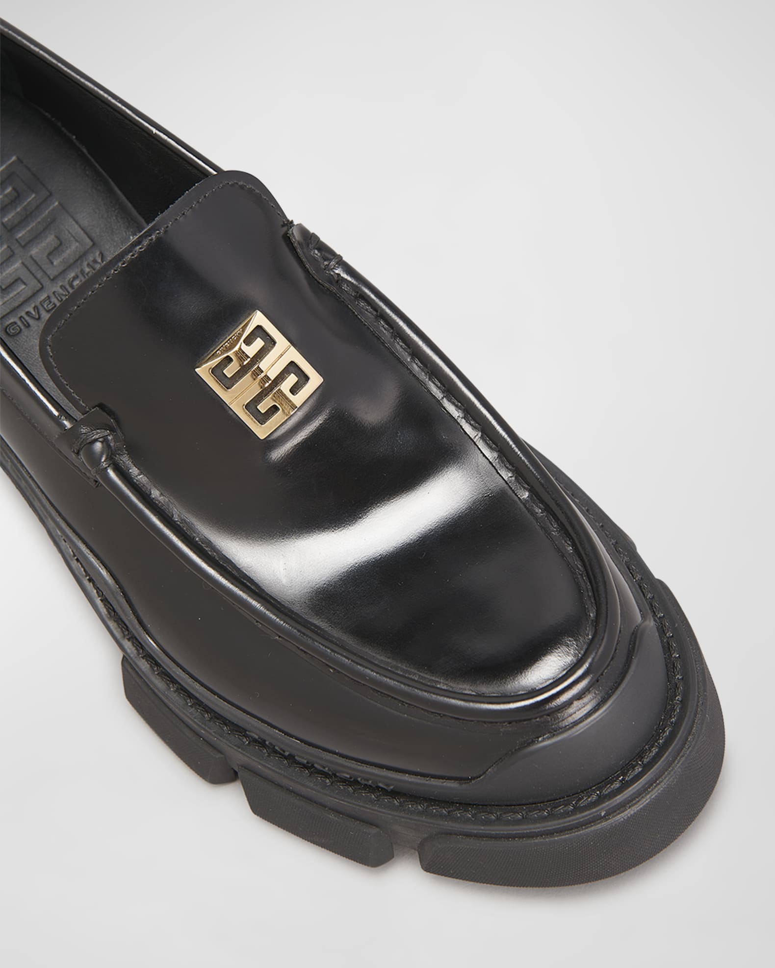 Givenchy Terra Calfskin Medallion Loafers | Neiman Marcus