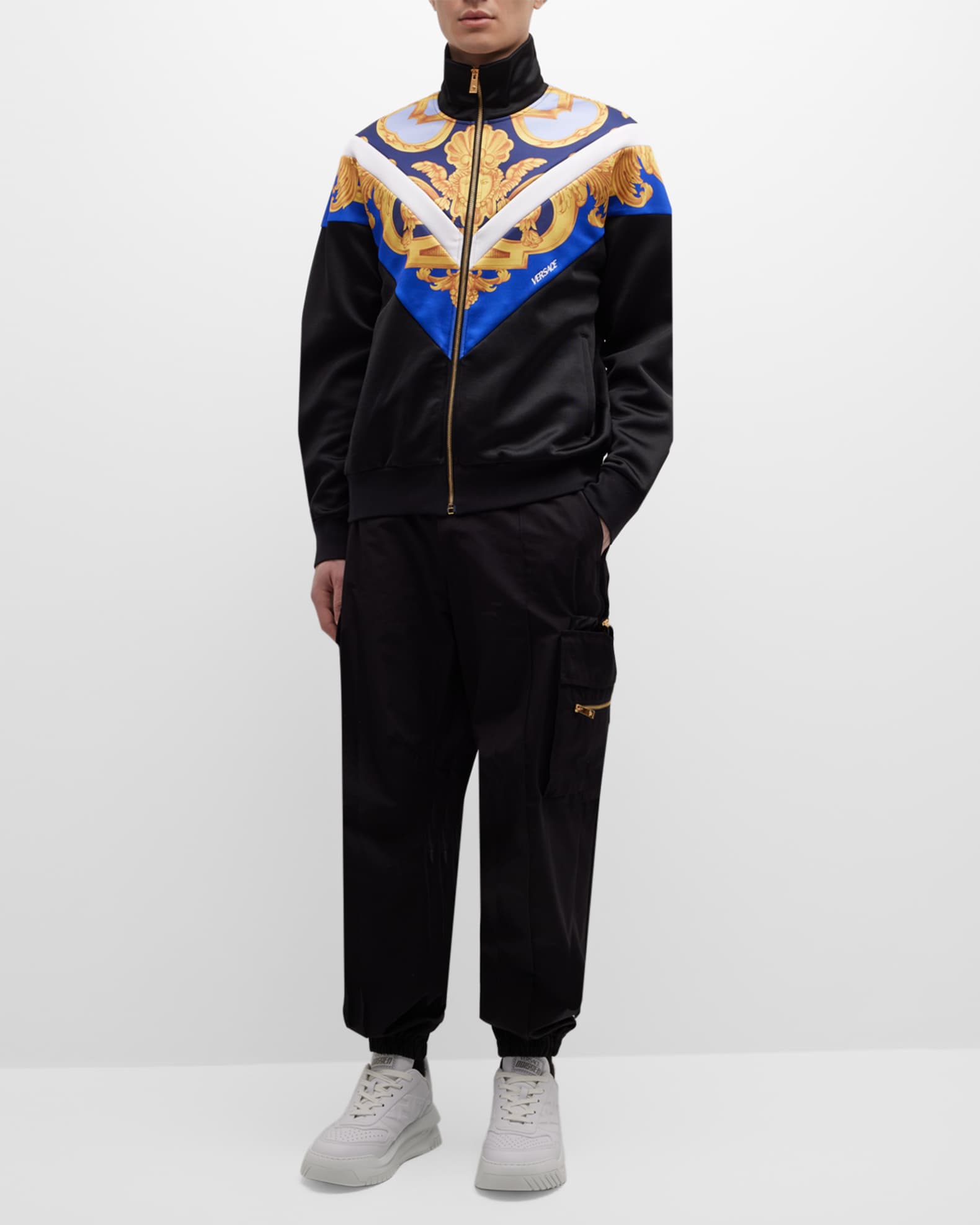 Versace Men's Barocco Track Jacket | Neiman Marcus