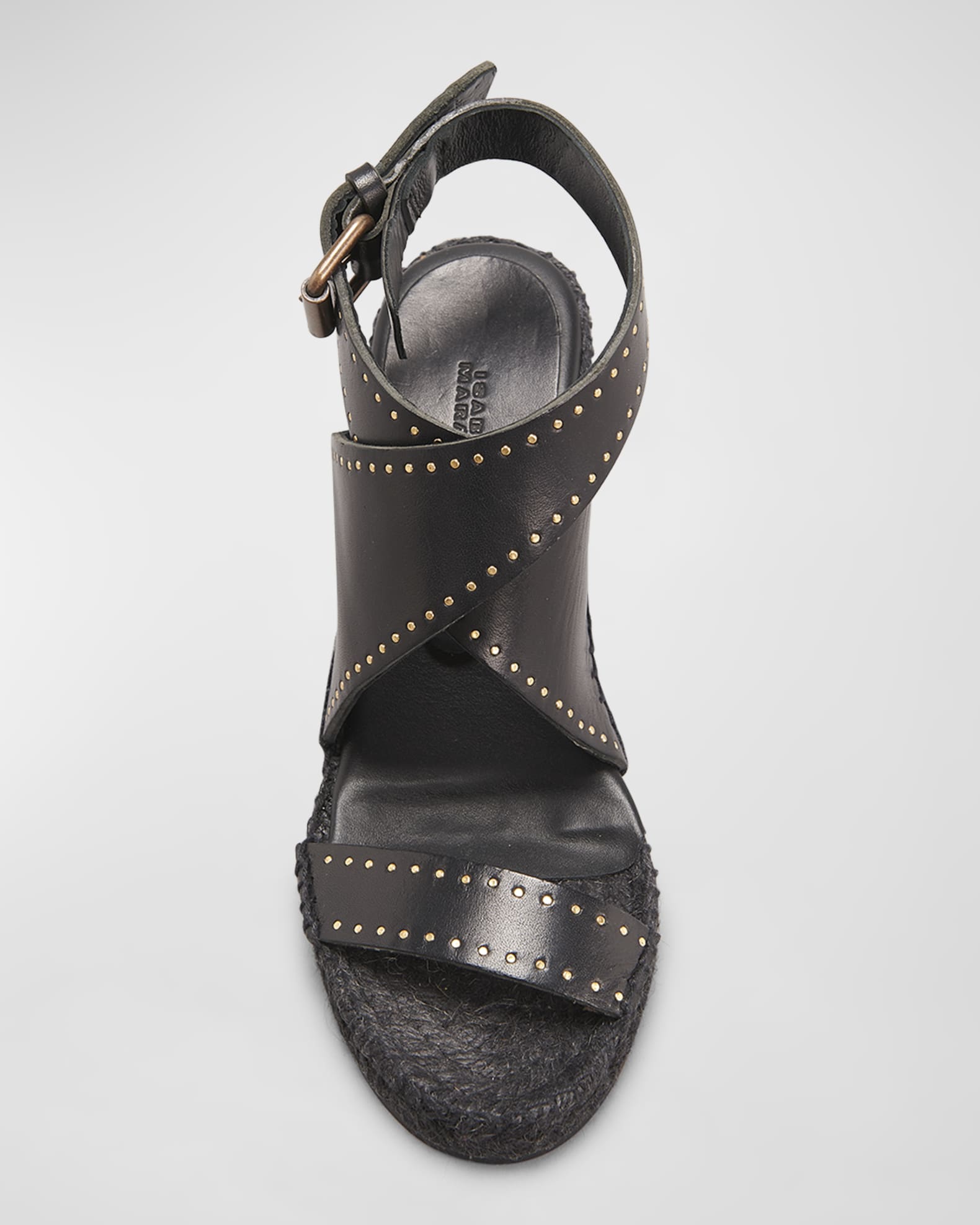 Isabel Marant Iriane Leather Wedge Espadrille Sandals | Neiman Marcus