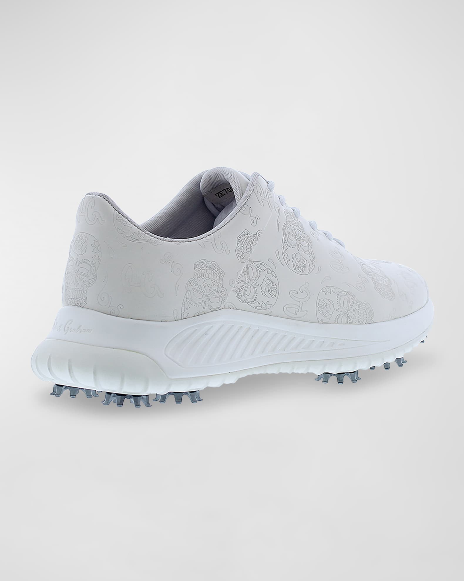 Robert Graham Men's Granjero Skull-Embossed Leather Golf Sneakers ...