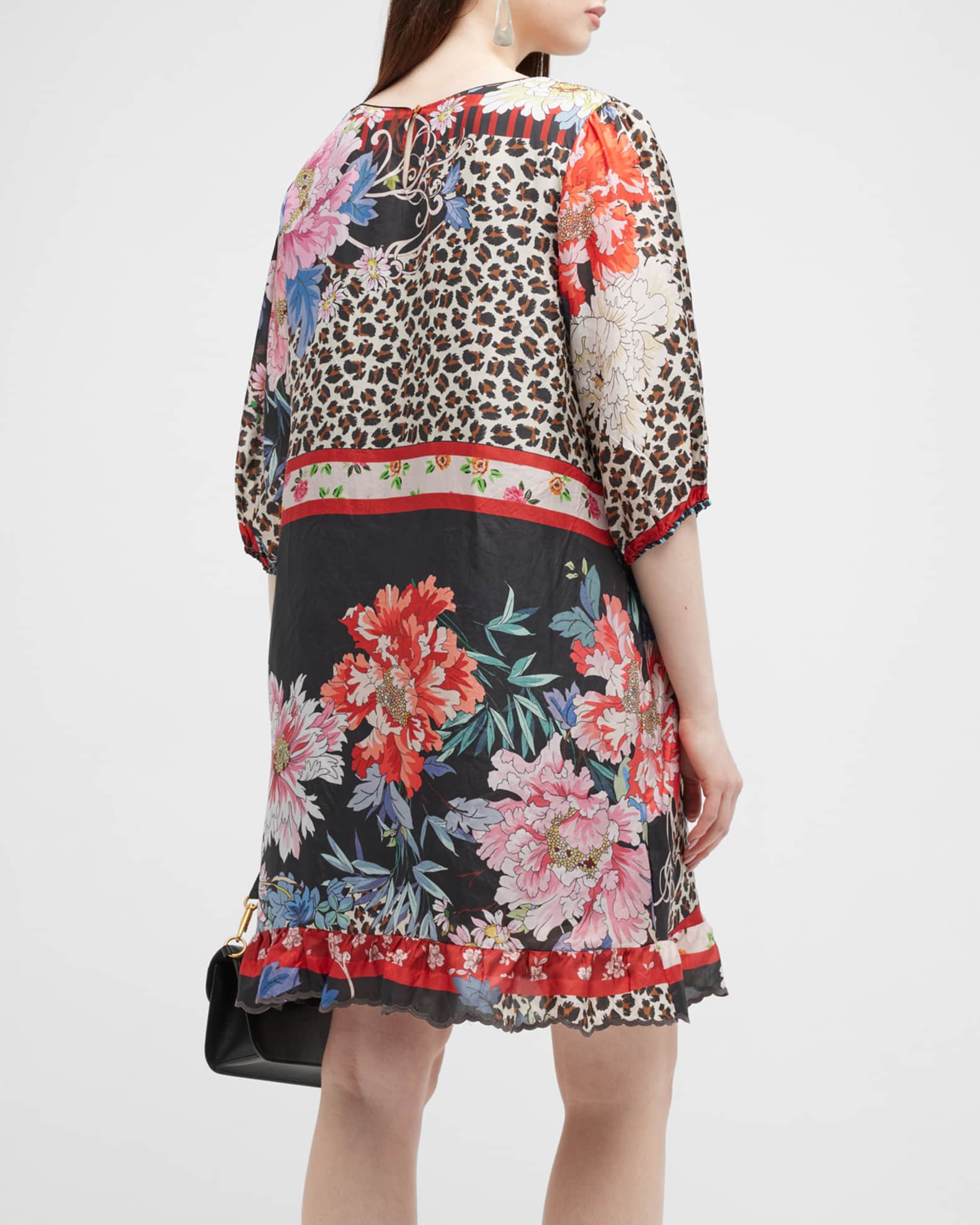 Johnny Was Plus Size Ontari Wren Printed Shift Dress | Neiman Marcus