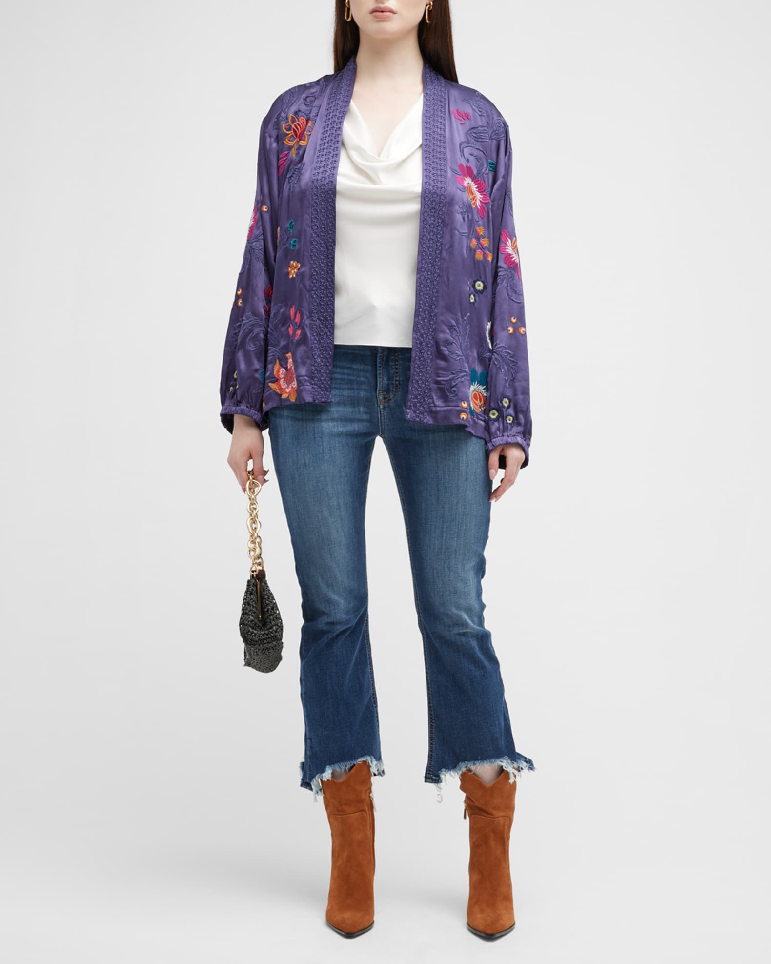 Johnny Was Plus Size Didiana Embroidered Kimono | Neiman Marcus