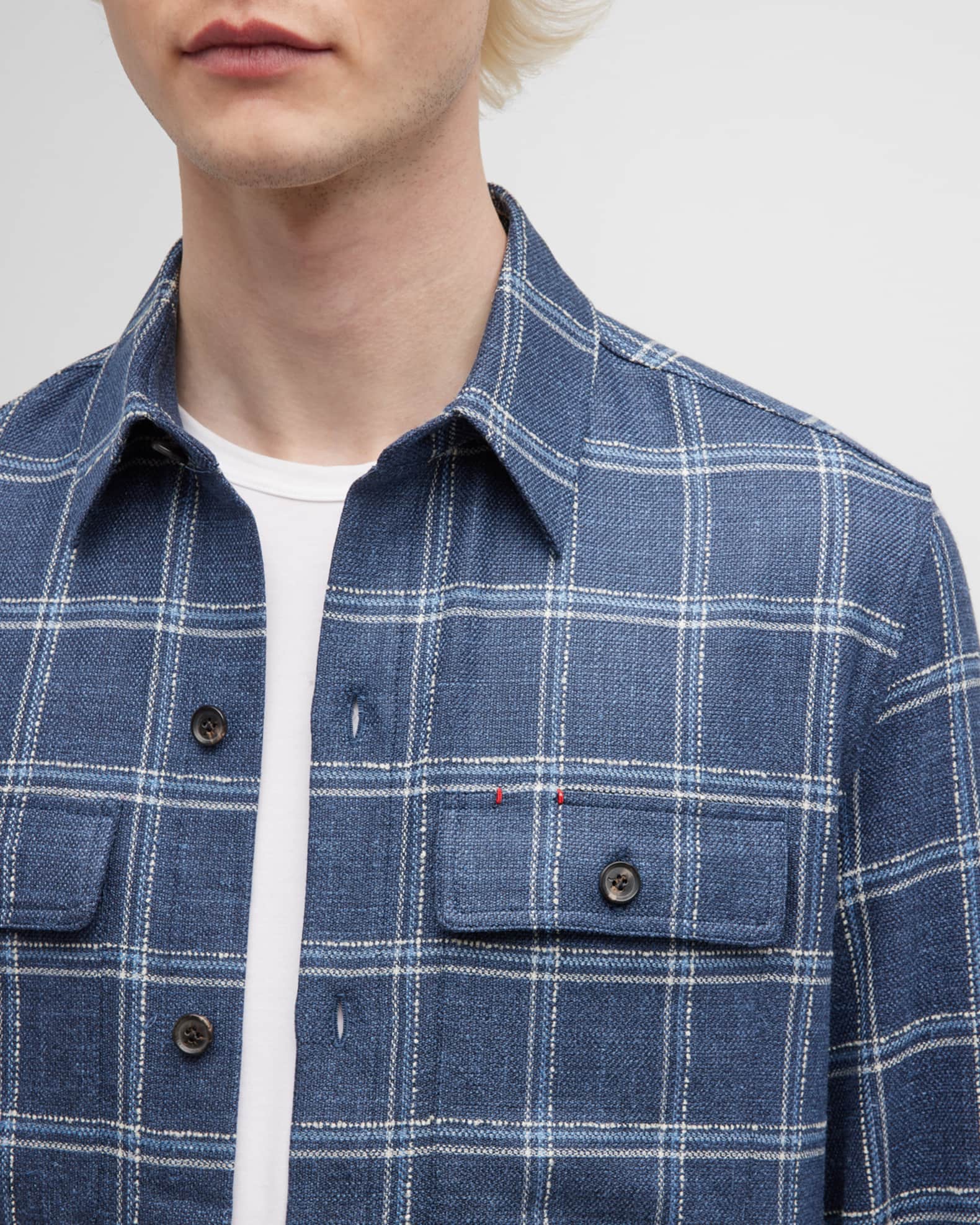 Isaia Men's Plaid Overshirt | Neiman Marcus
