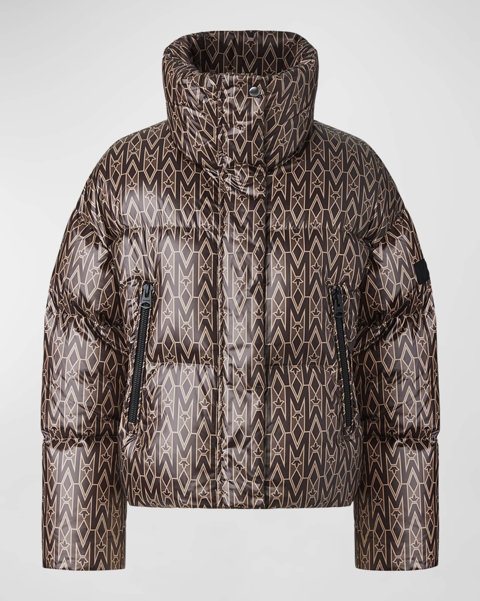 Mackage Mylah Recycled Monogram Print Puffer coat | Neiman Marcus
