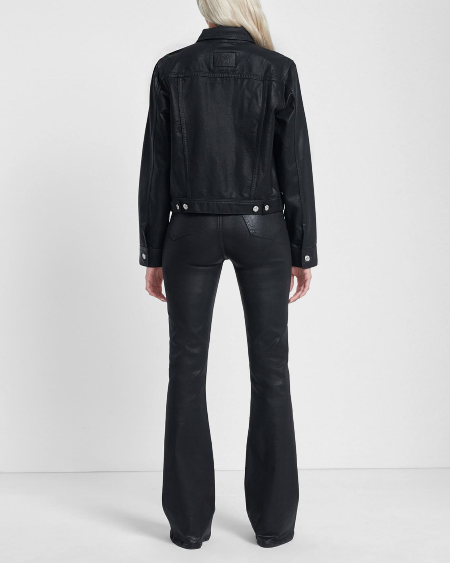 7 for all mankind Classic Coated Denim Trucker Jacket | Neiman Marcus