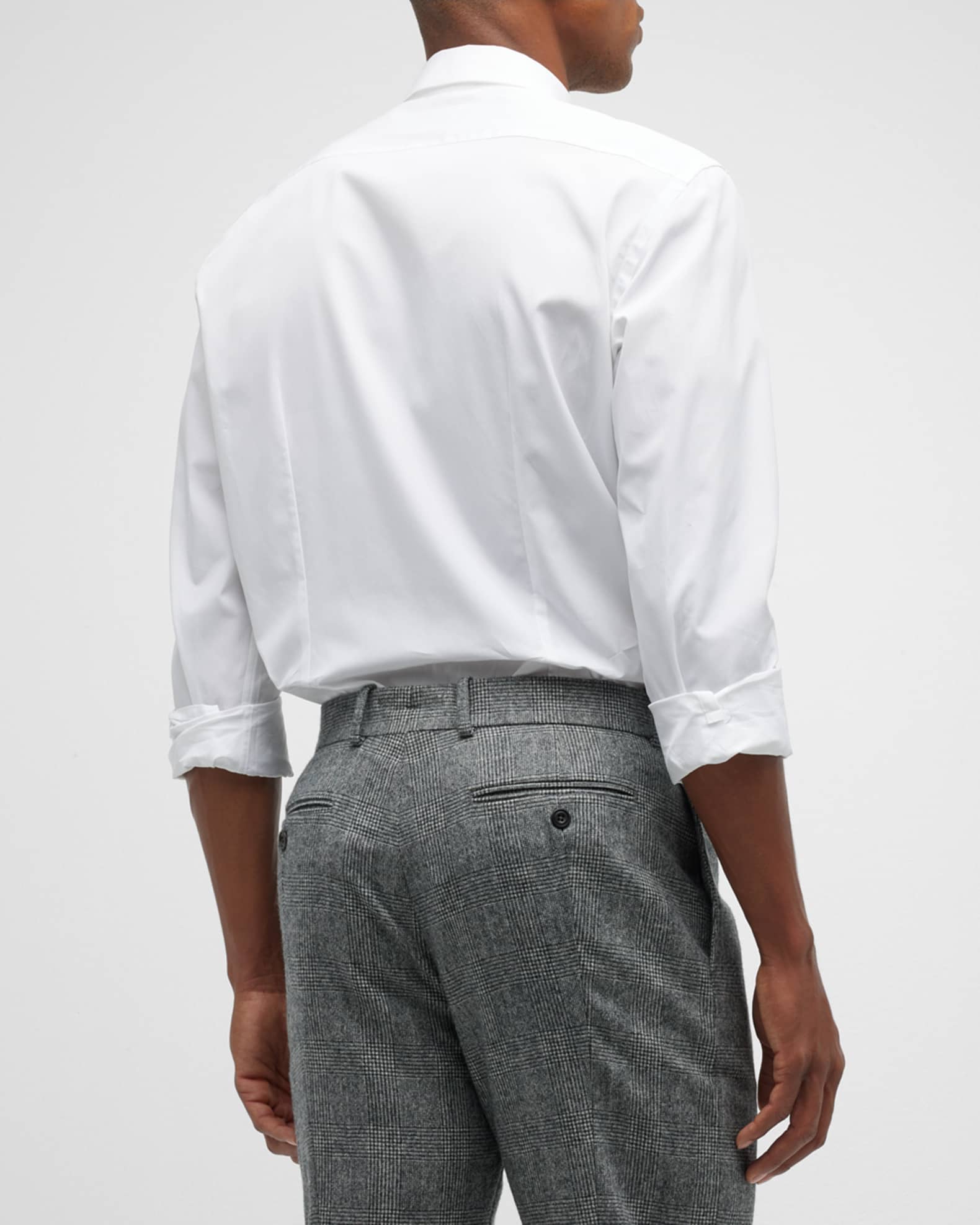 Paul Smith Men's Concealed Placket Dress Shirt w/ Stripe Cuffs | Neiman ...