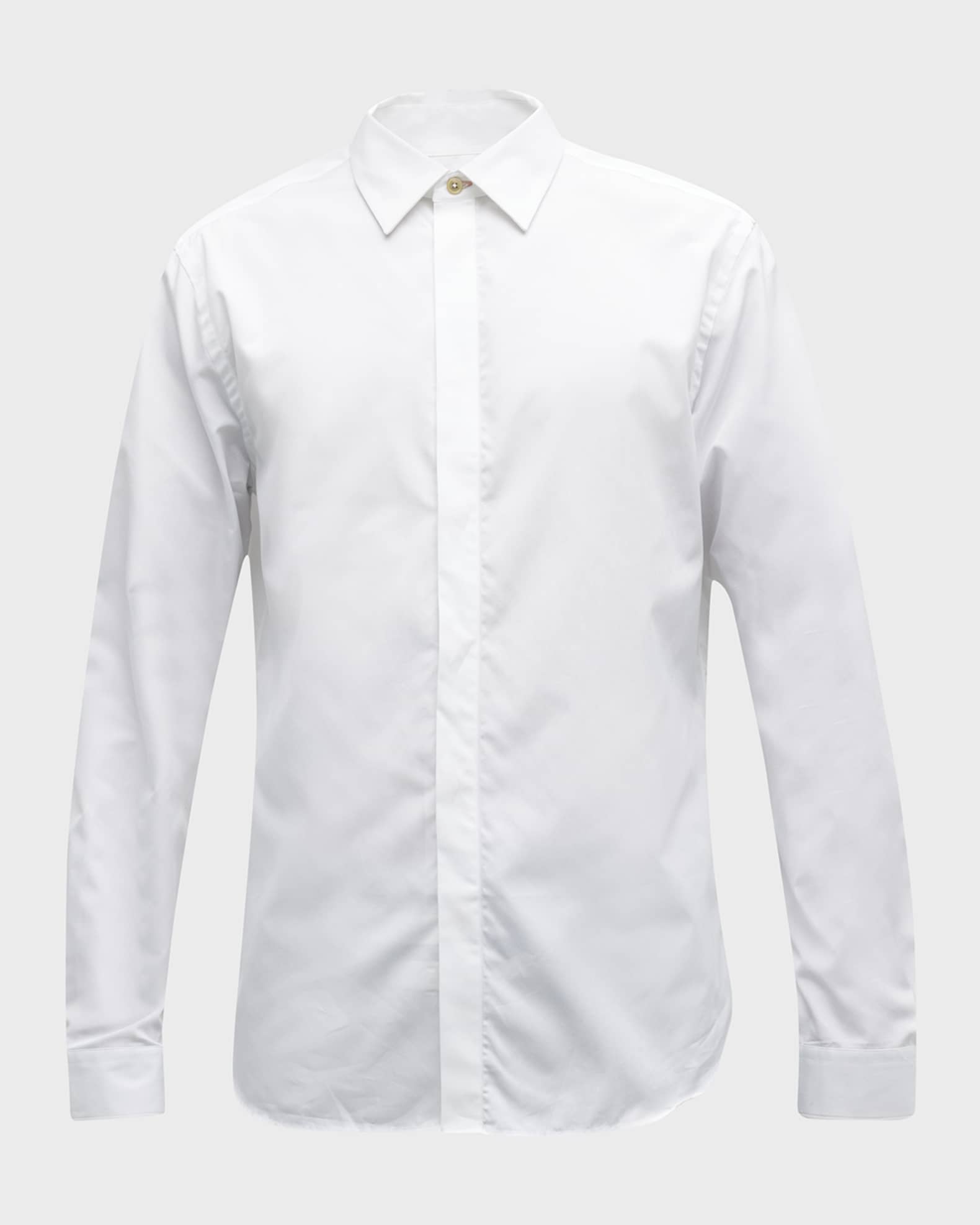 Paul Smith Men's Concealed Placket Dress Shirt w/ Stripe Cuffs | Neiman ...