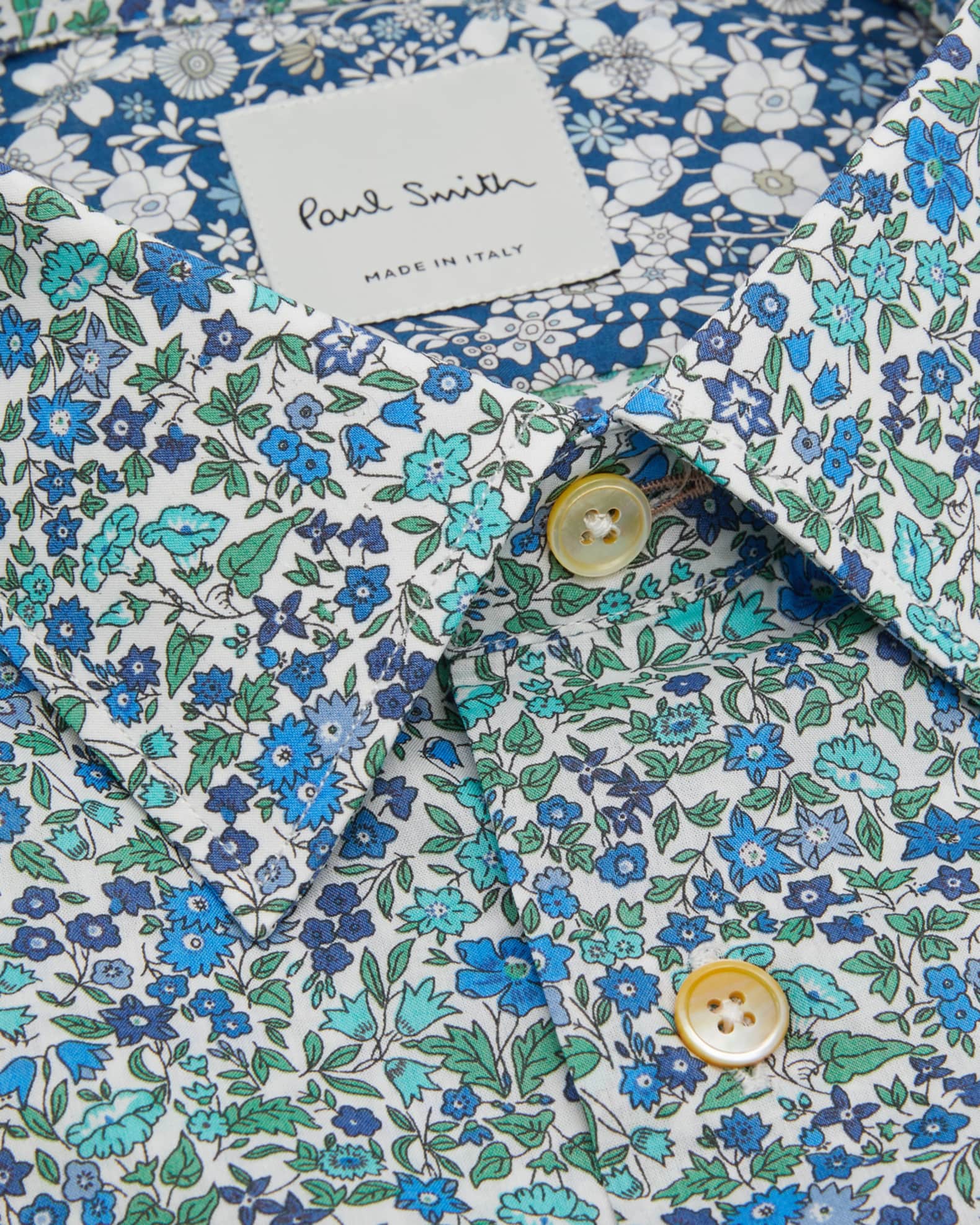 Paul Smith Men's Liberty Classic Fit Organic Cotton Sport Shirt ...