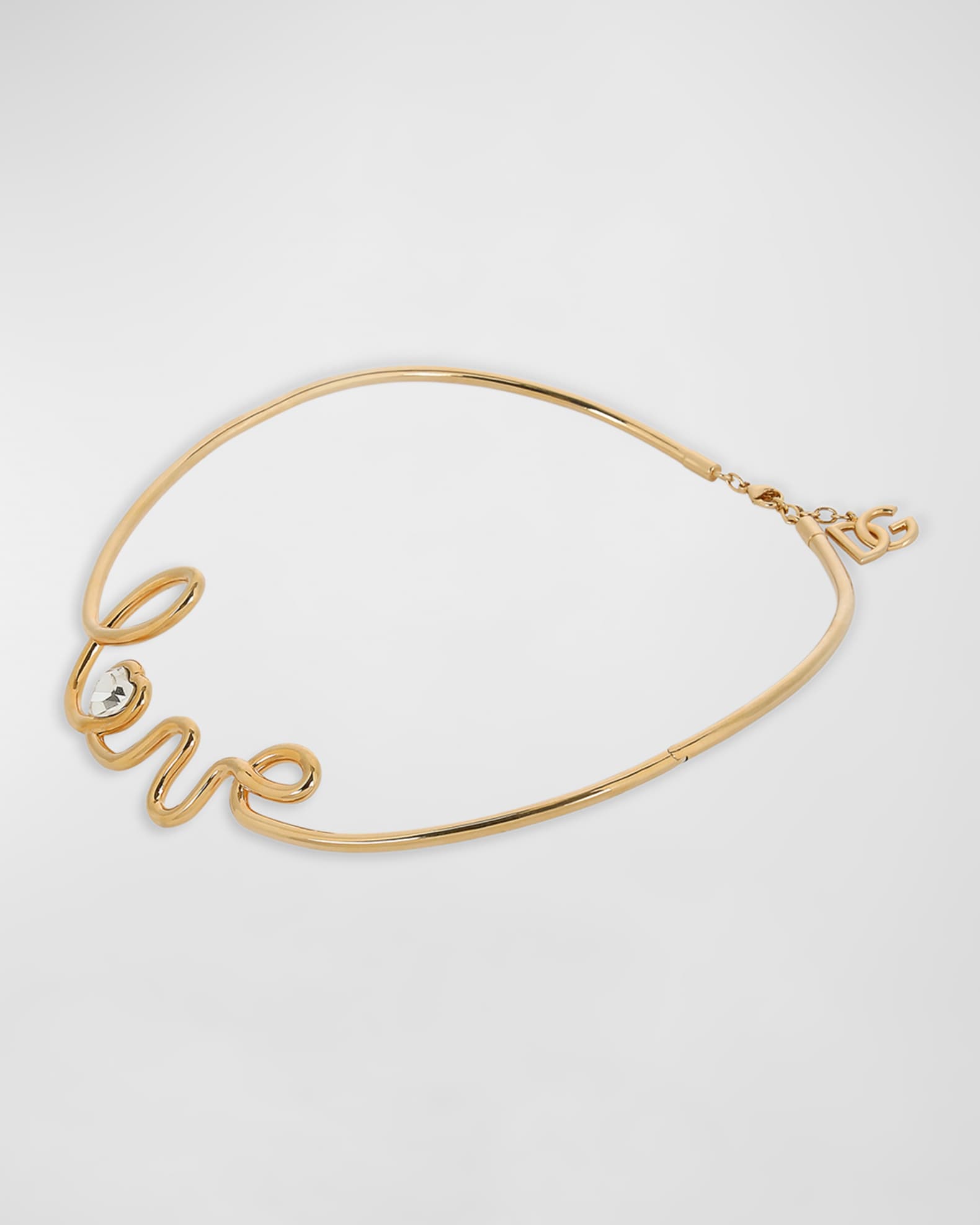 Dolce&Gabbana Rigid Love Necklace with Crystal | Neiman Marcus
