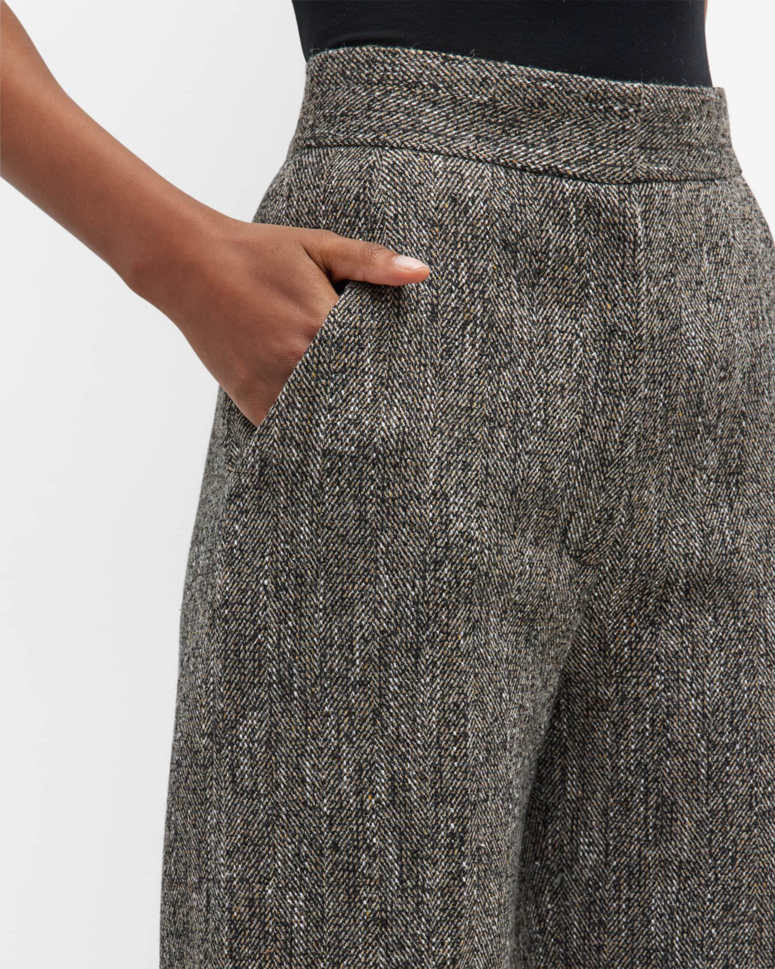 Smythe Wide-Leg Wool Culottes | Neiman Marcus