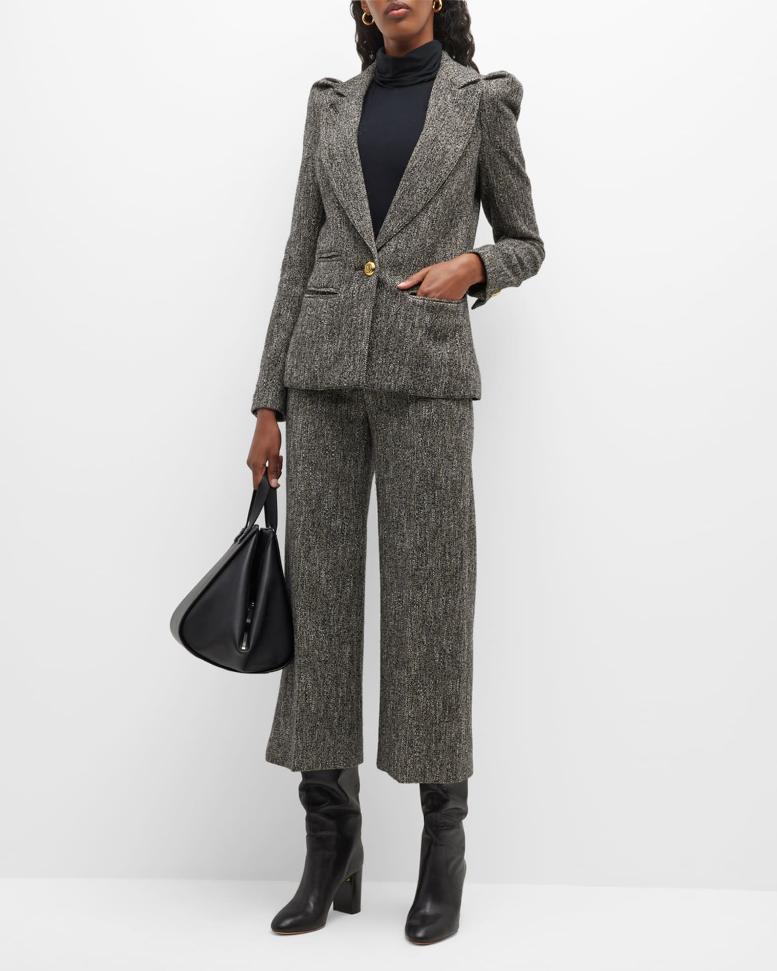 Smythe Box-Pleat Wool Knit Blazer | Neiman Marcus