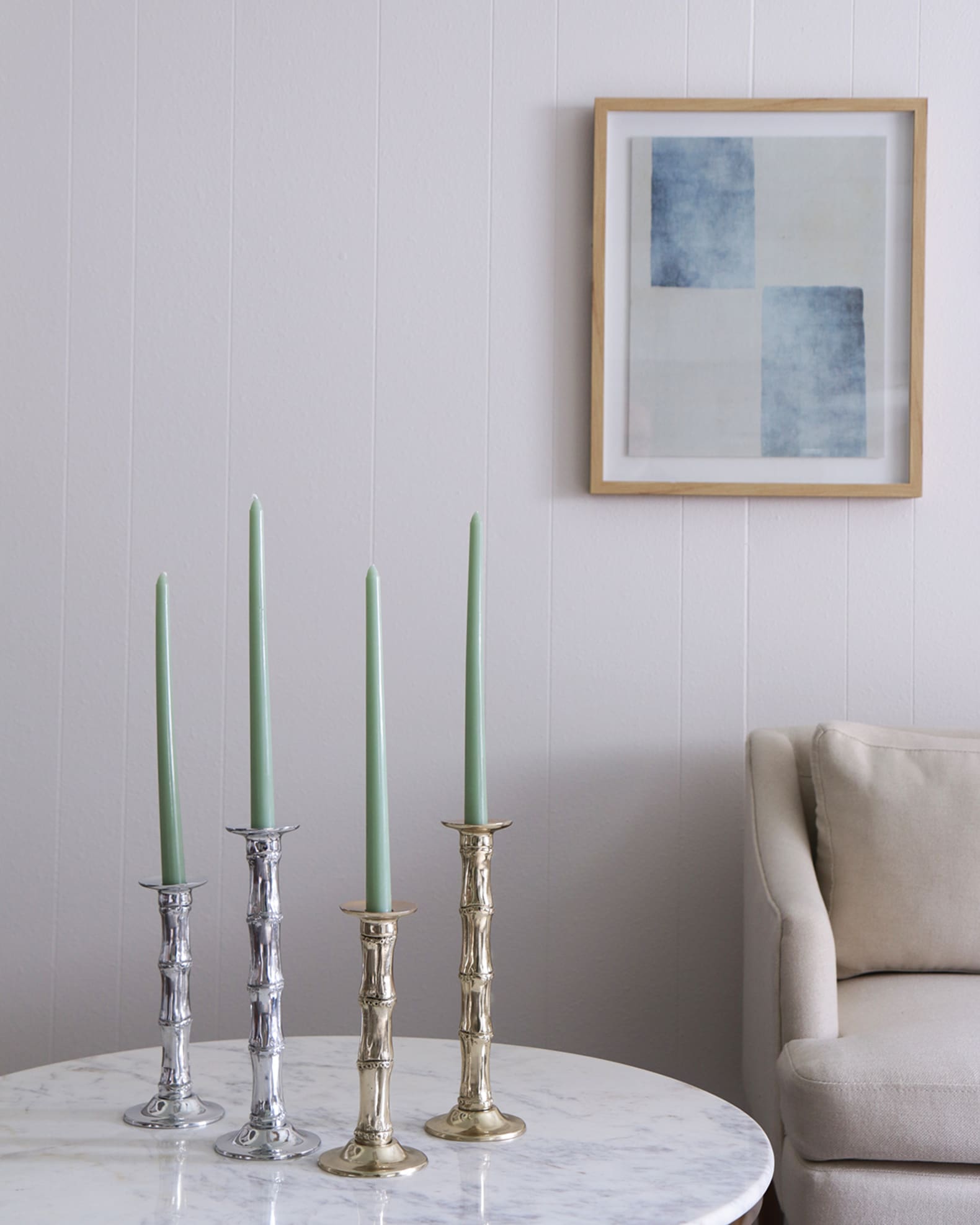 Beatriz Ball SIERRA MODERN Bamboo Small Candlestick Holder (Gold ...