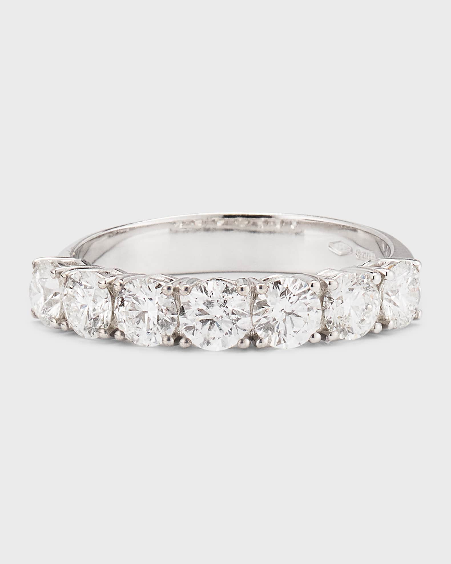 ZYDO 18K White Gold Diamond Half Band Ring, Size 6.5 | Neiman Marcus
