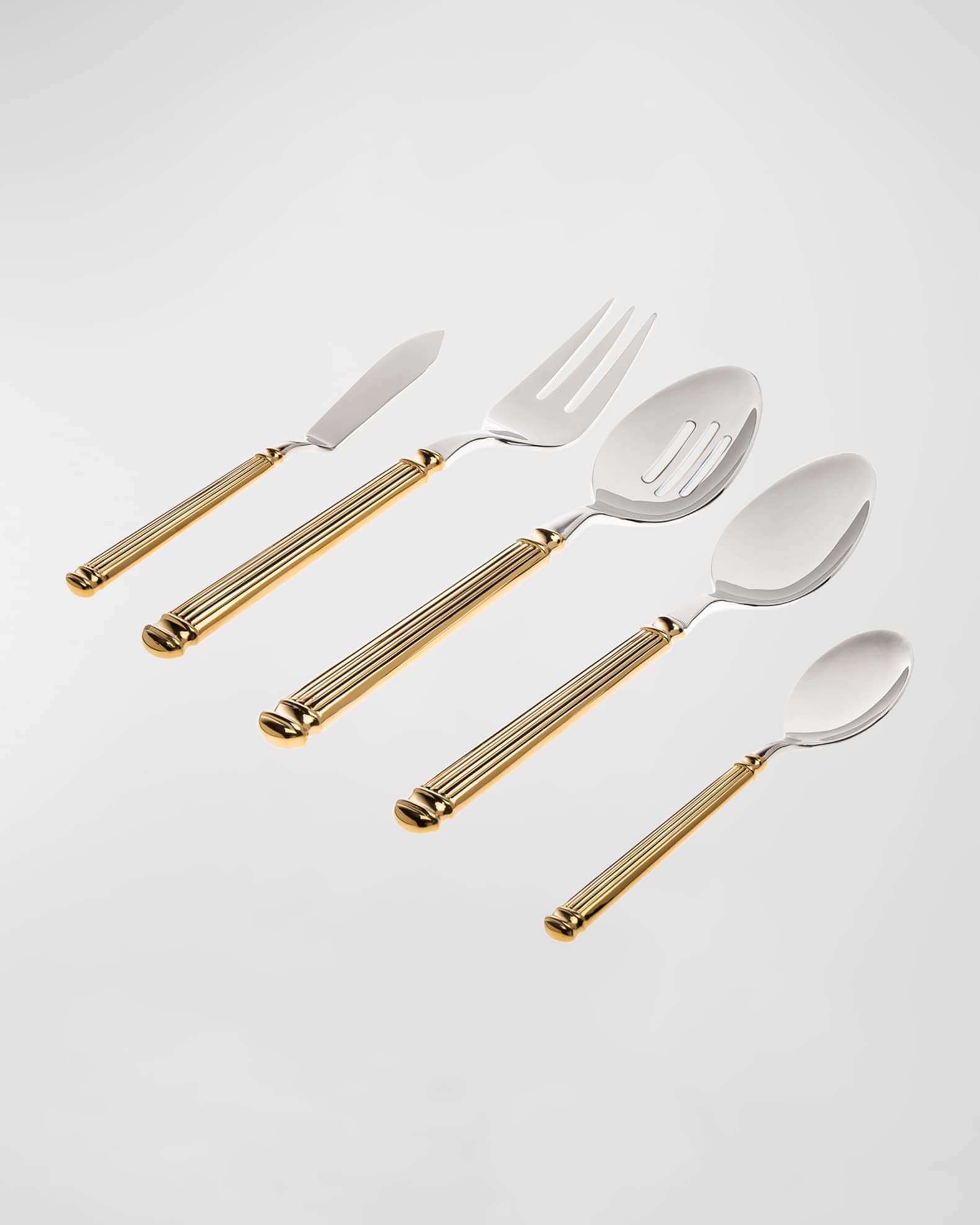 Ricci Silversmith Colonnade Gold 45-Piece Flatware Set | Neiman Marcus
