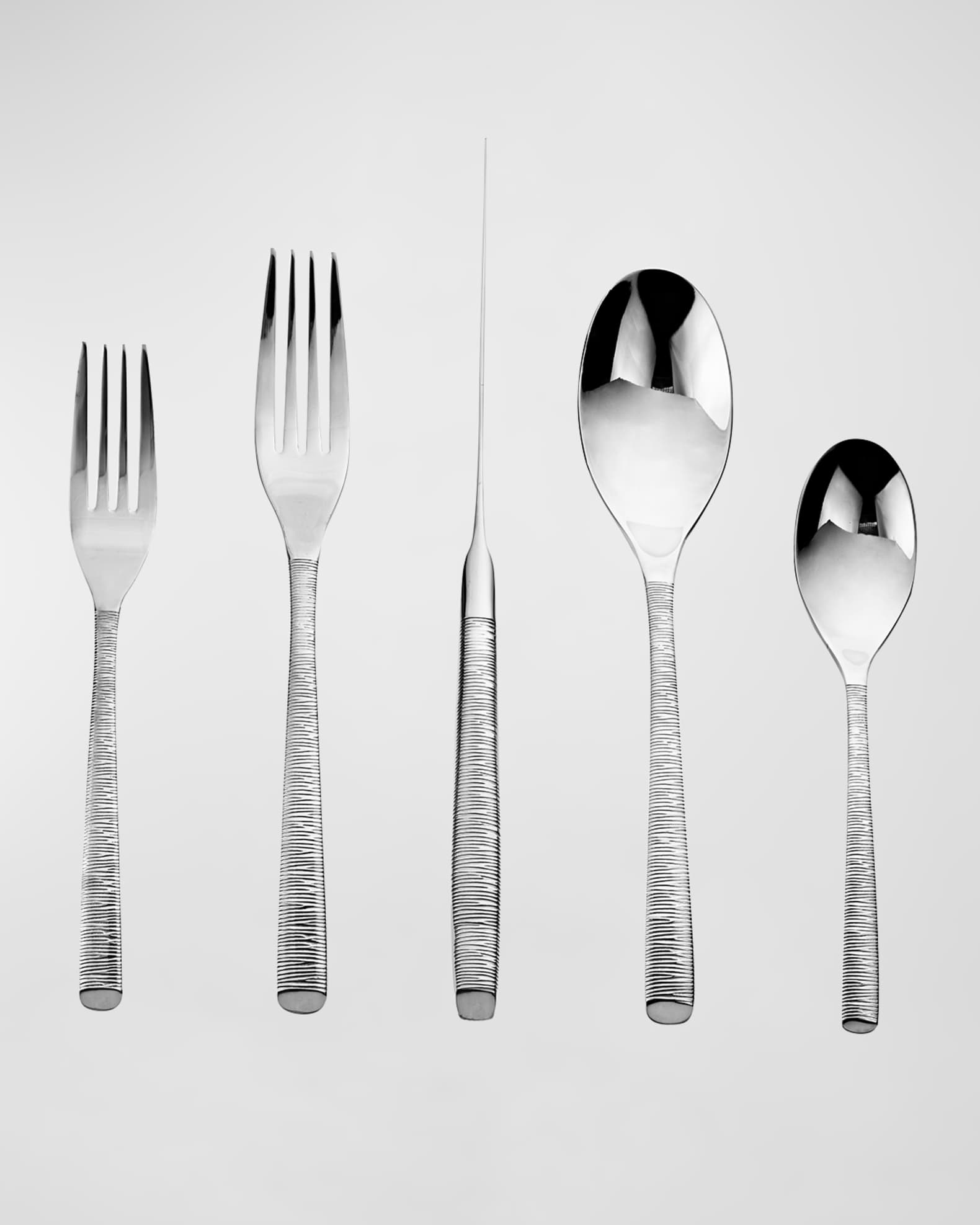 Ricci Silversmith Birchwood Mirror 45-Piece Flatware Set | Neiman Marcus