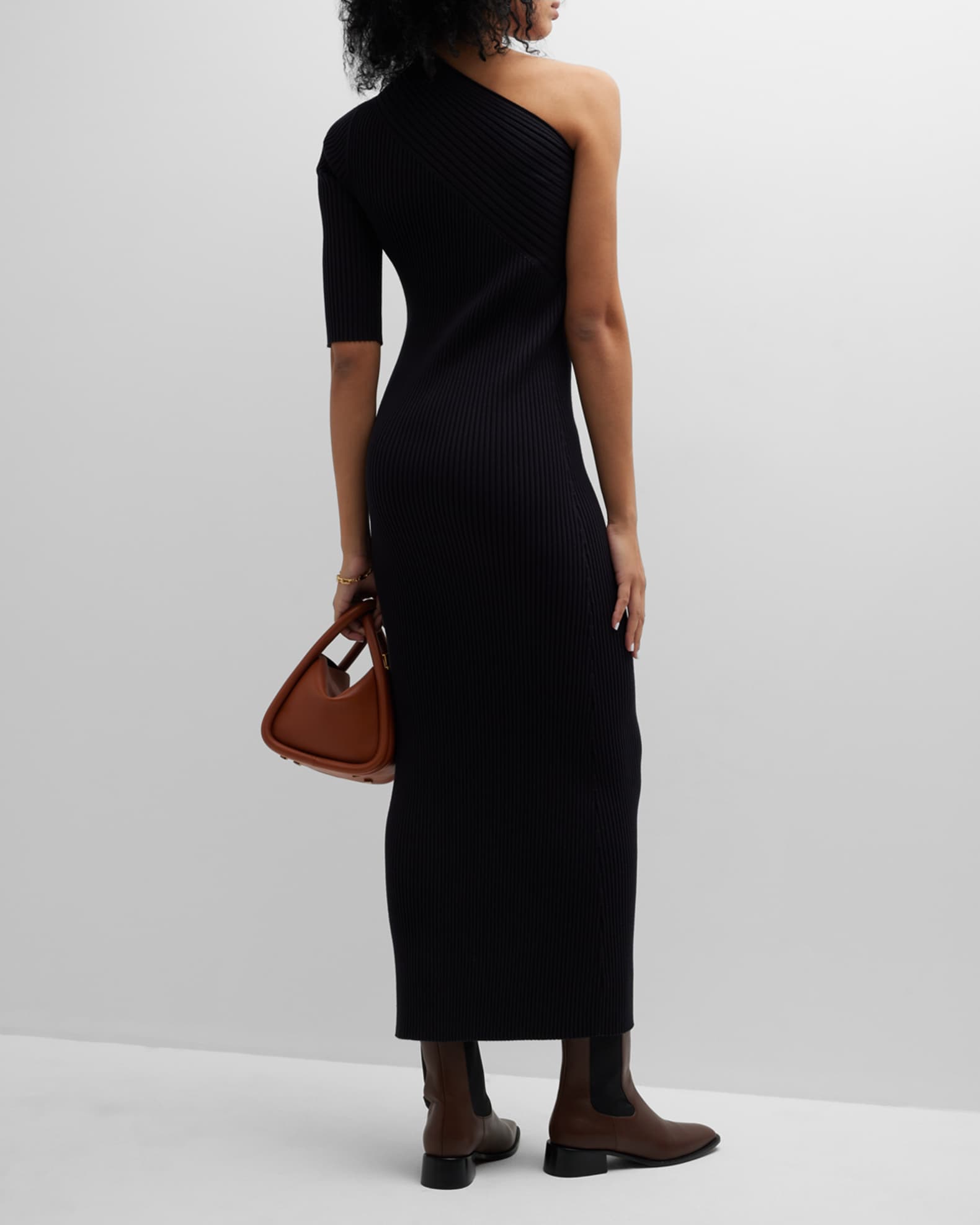 AERON Zero 304 Ribbed One-Shoulder Maxi Dress | Neiman Marcus