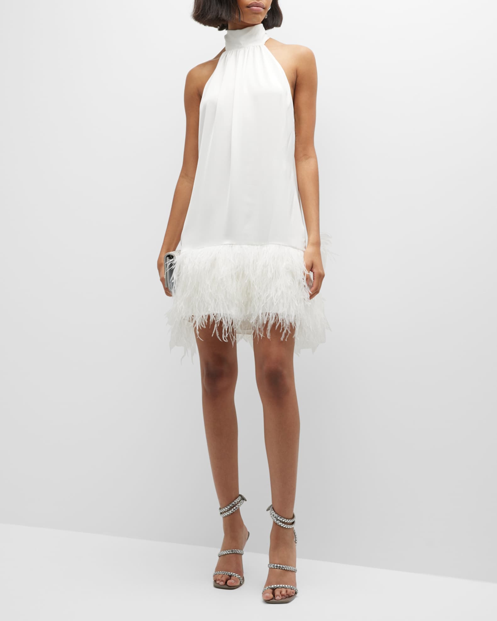 Ramy Brook Danni Feather Mini Dress | Neiman Marcus